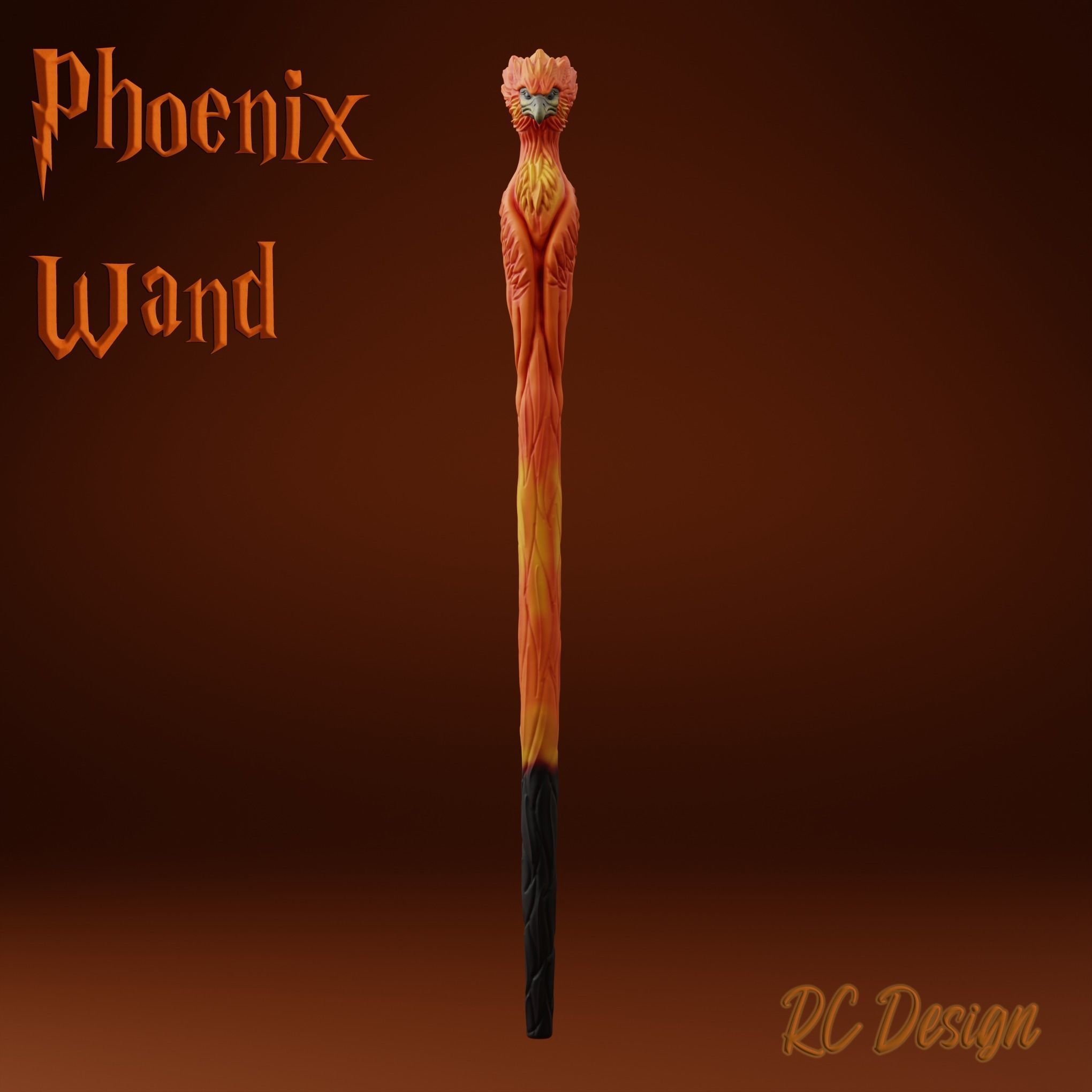 Wand Phoenix Harry Potter 3D model 3D printable | CGTrader
