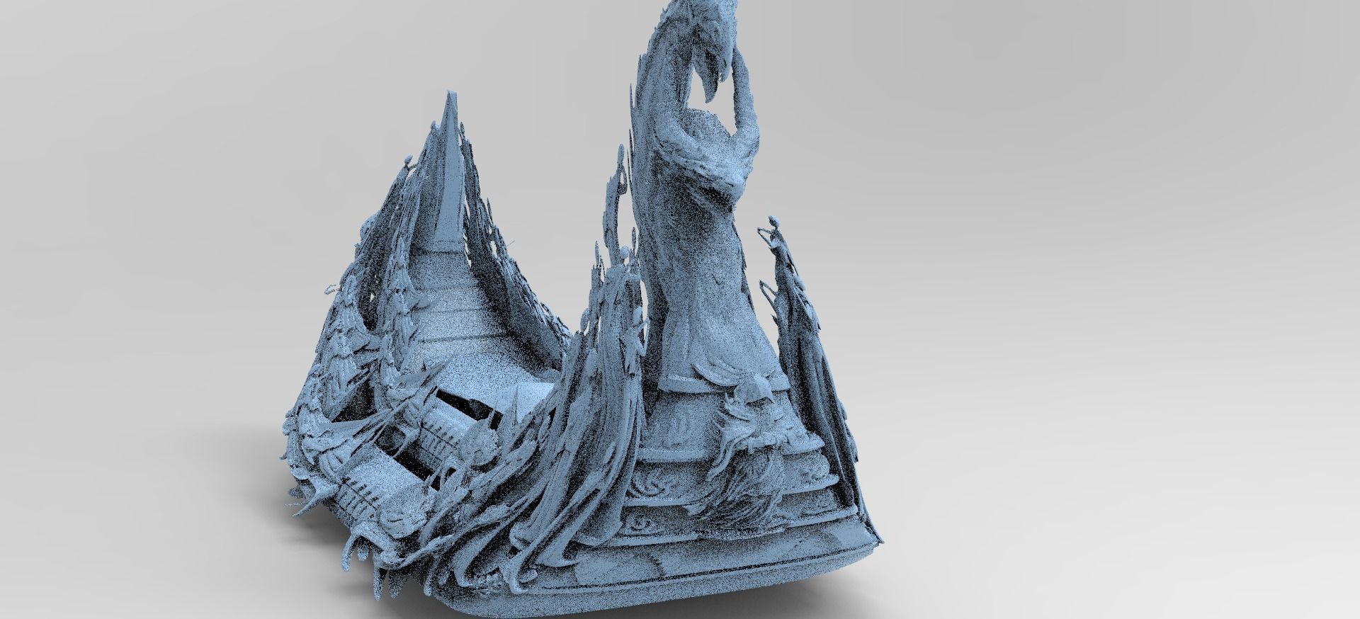 Kharon the Ferryman boat with ferryman 3D model | CGTrader