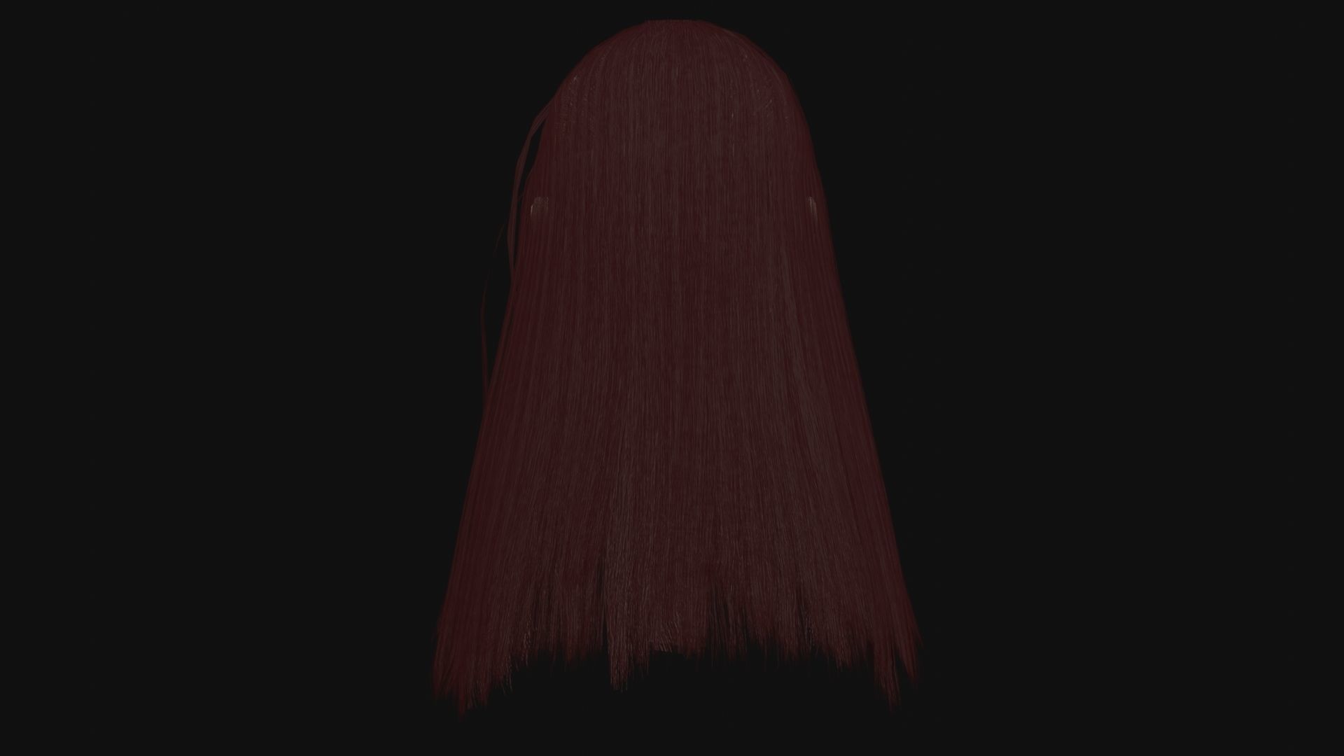 3D model Very Low Poly Realistic Straight Hair VR / AR / low-poly ...