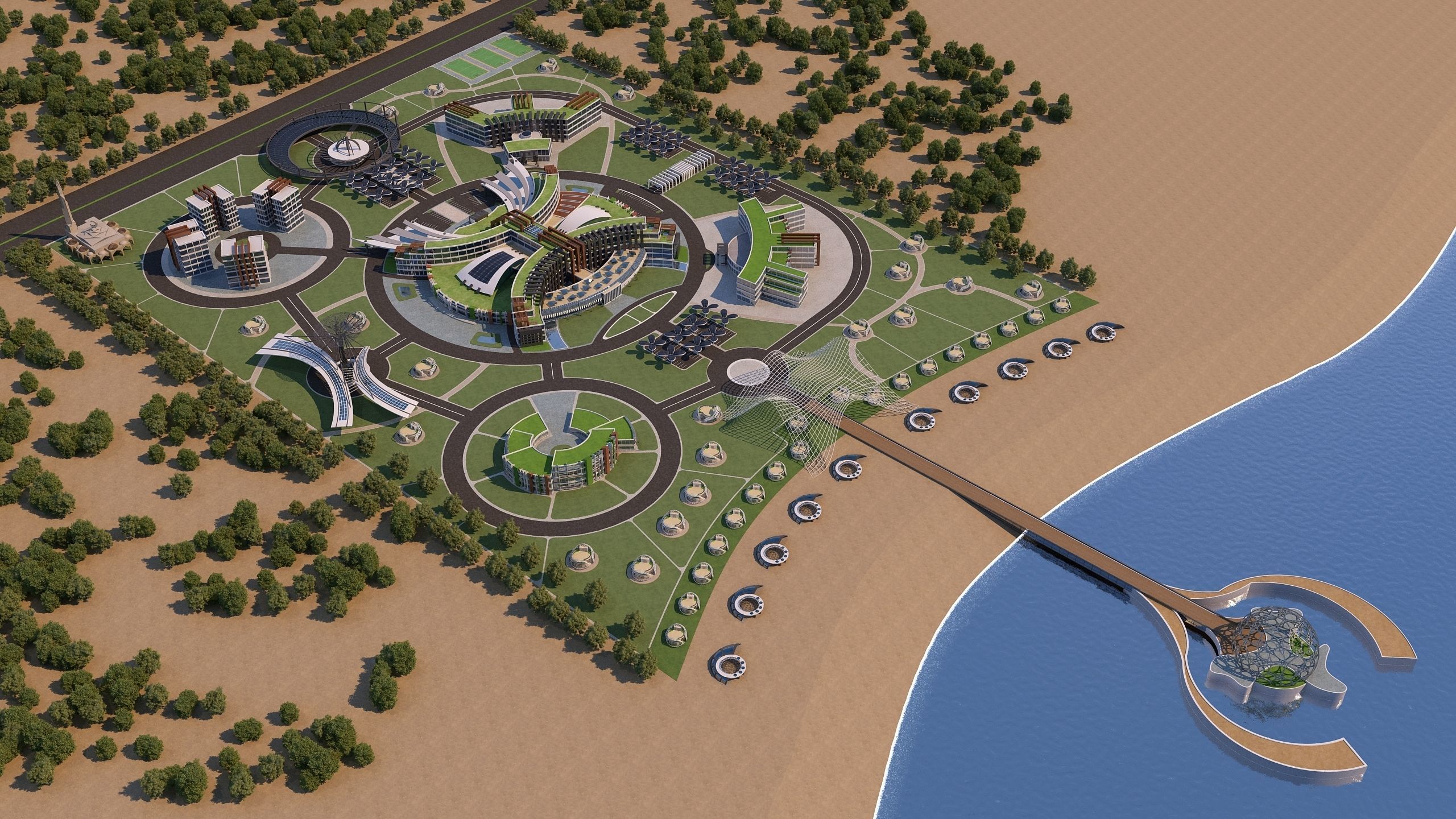 0179 - Tourist Resort Architecture 3D Project - 2D Drawing 3D model ...