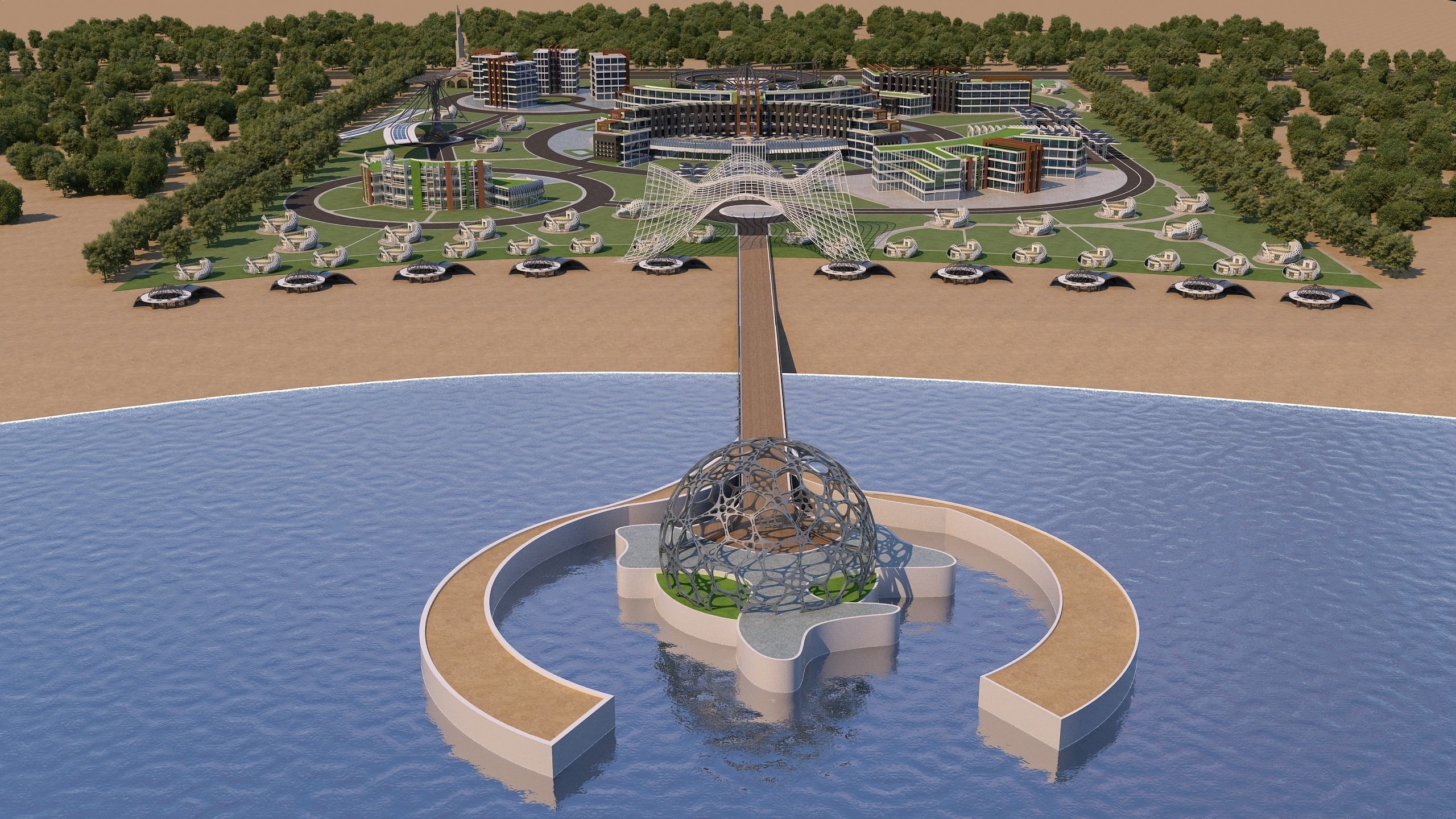 0179 - Tourist Resort Architecture 3D Project - 2D Drawing 3D model ...