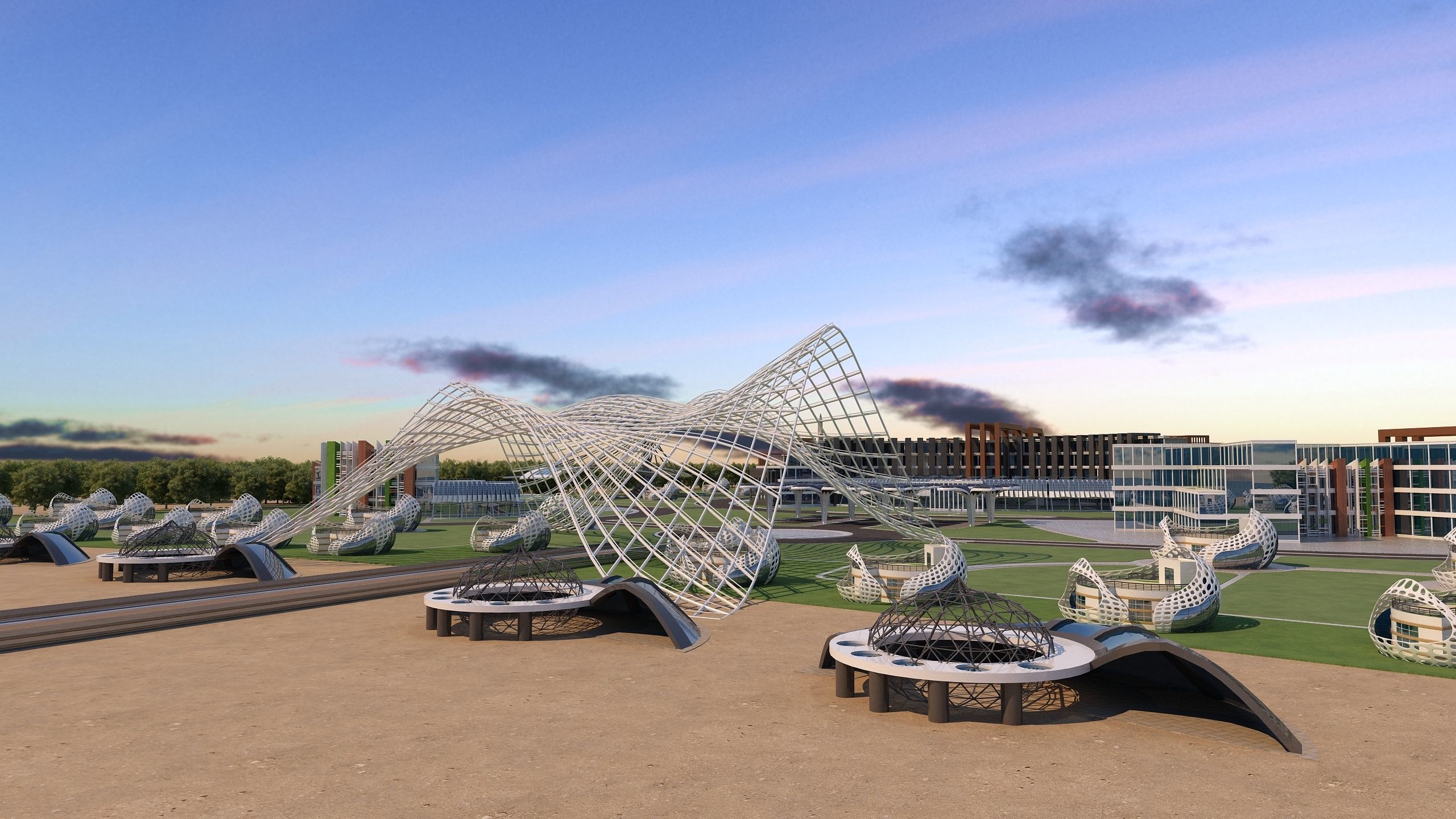 0179 - Tourist Resort Architecture 3D Project - 2D Drawing 3D model ...