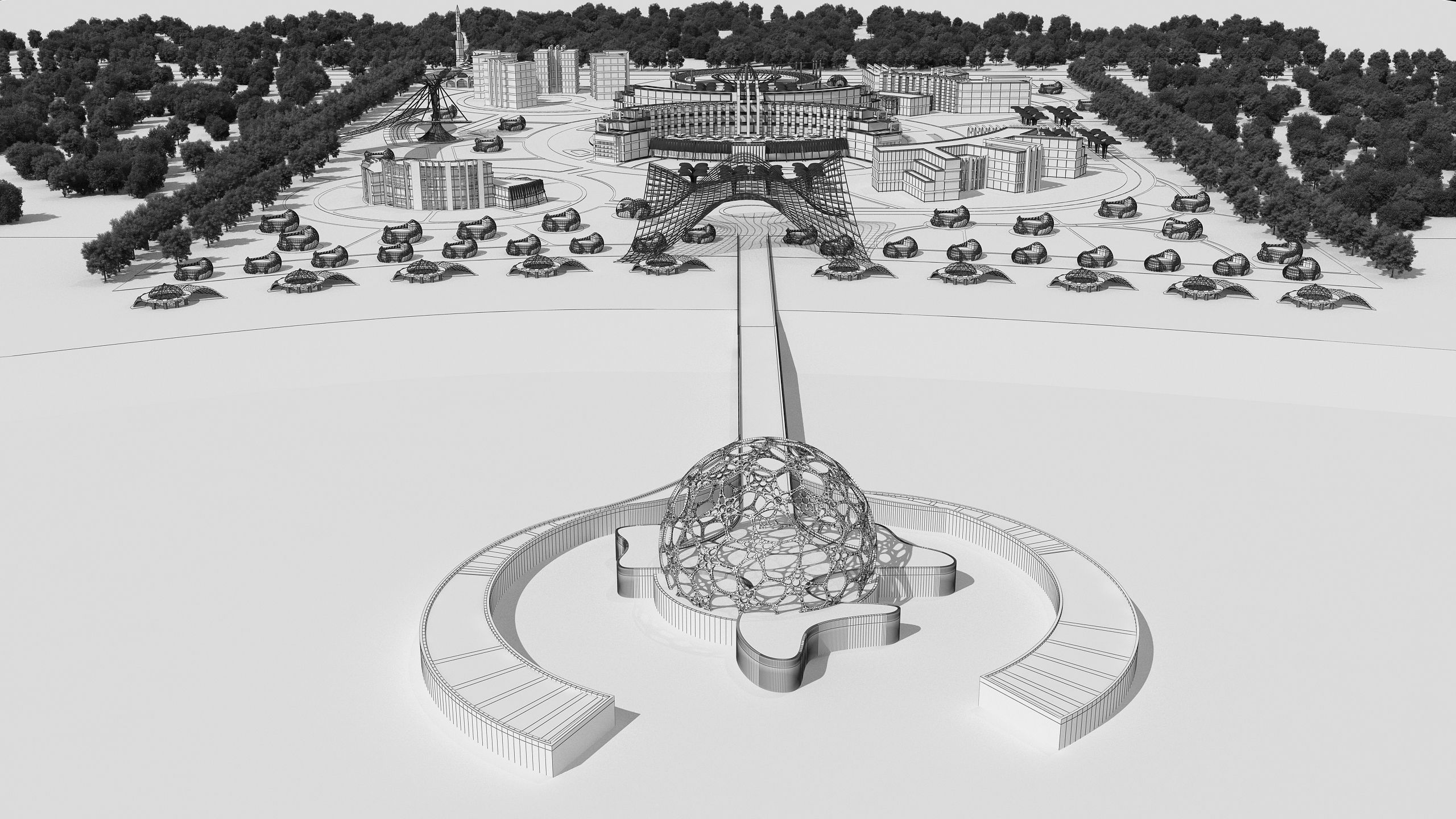 0179 - Tourist Resort Architecture 3D Project - 2D Drawing 3D model ...