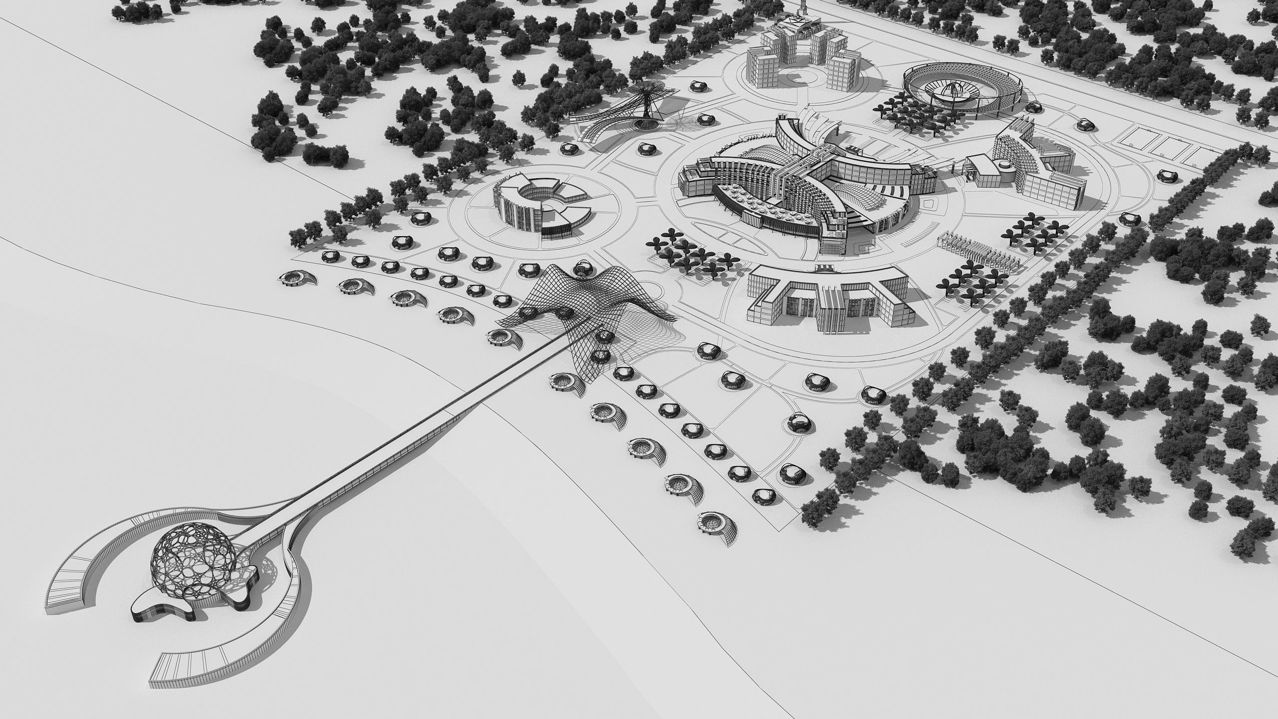 0179 - Tourist Resort Architecture 3D Project - 2D Drawing 3D model ...