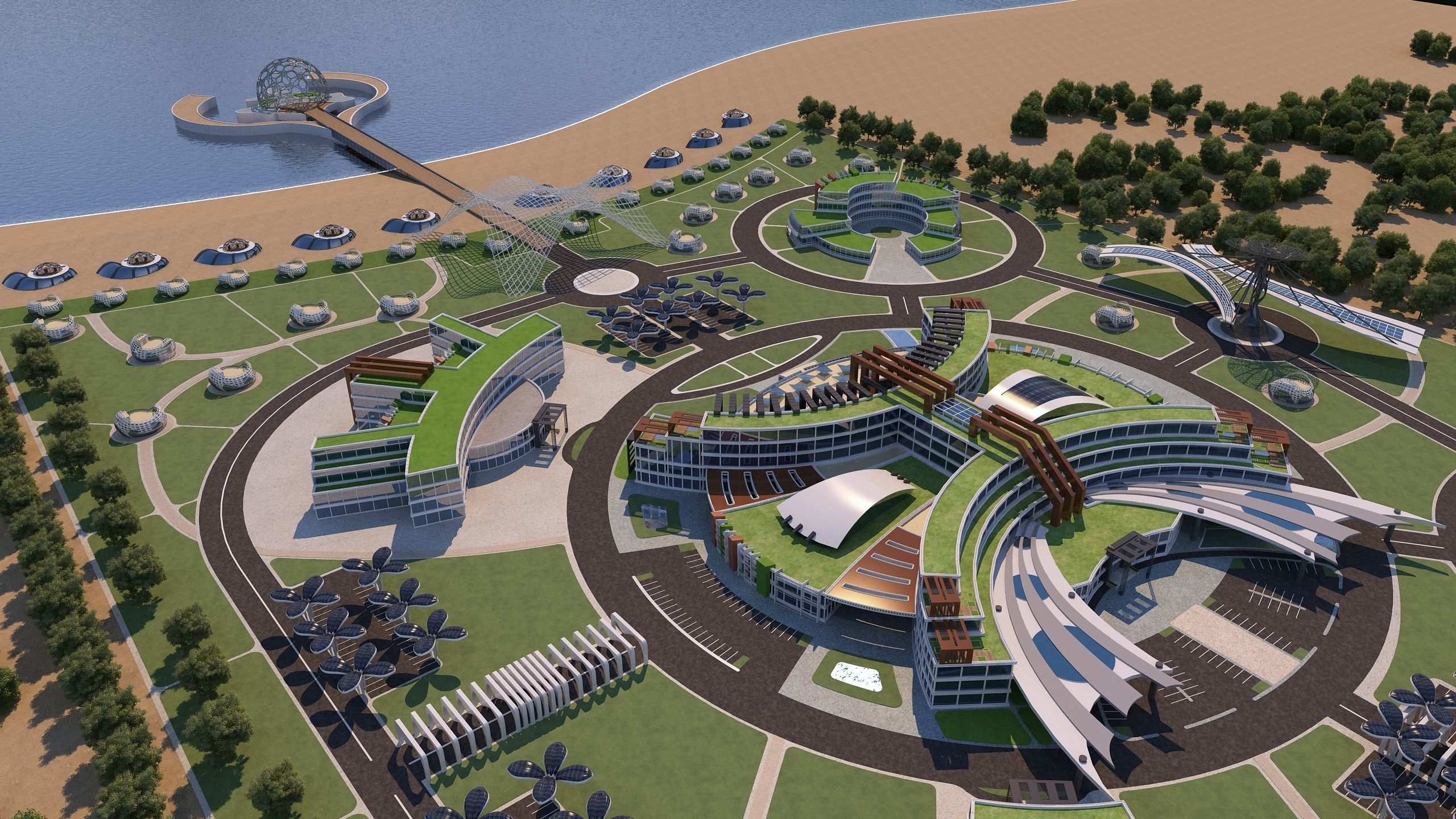 0179 - Tourist Resort Architecture 3D Project - 2D Drawing 3D model ...