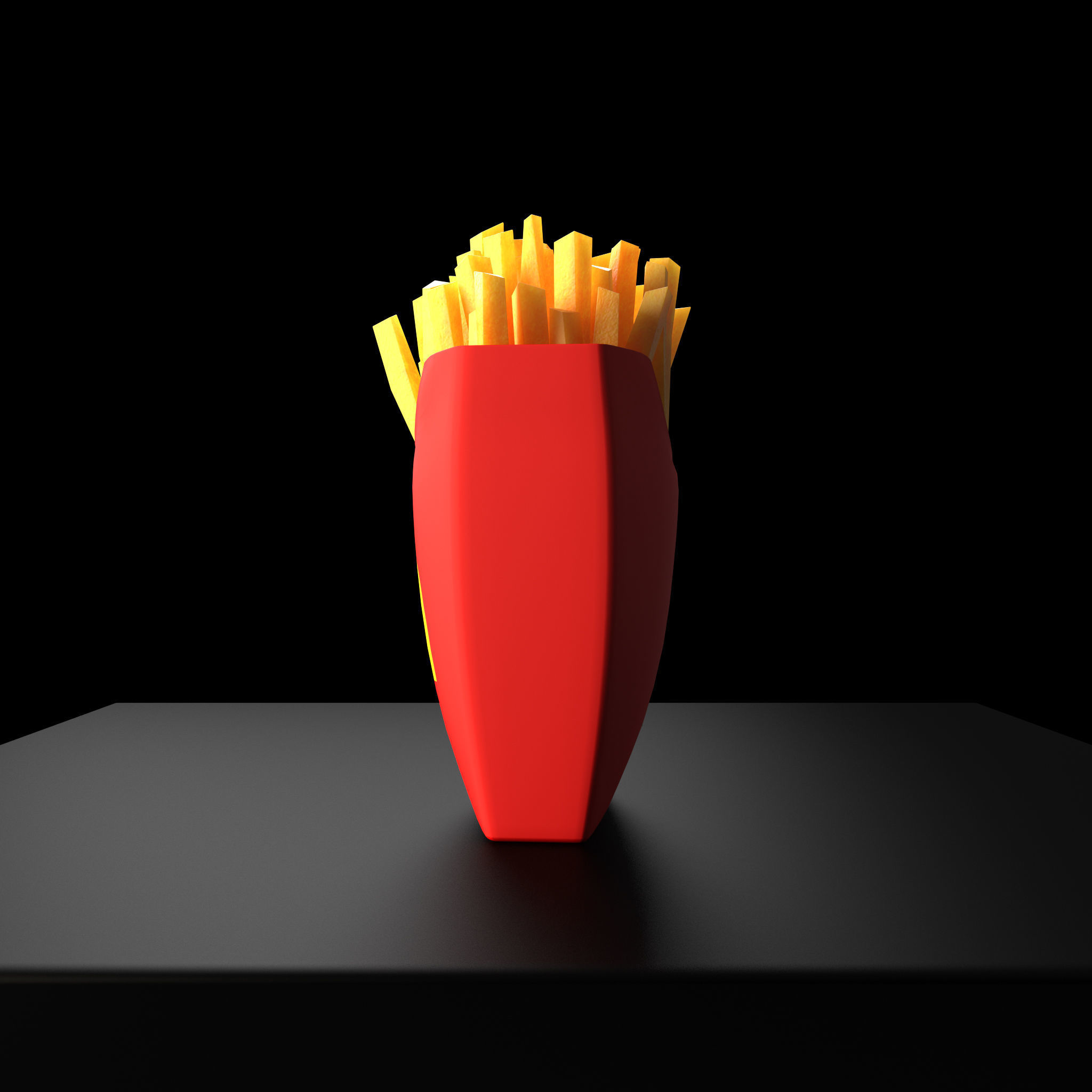 3D model Photorealistic French Fries Box VR / AR / low-poly | CGTrader