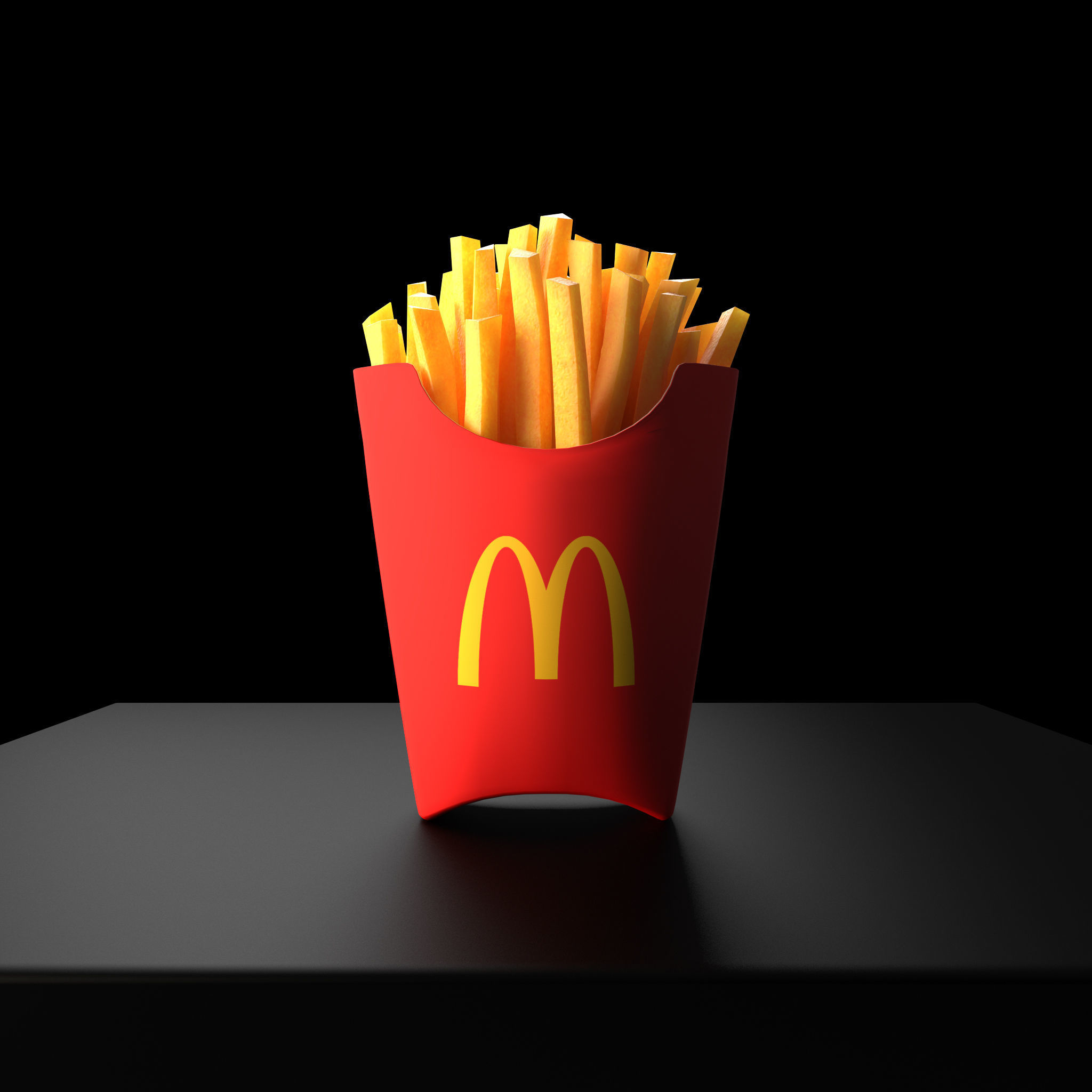 3D model Photorealistic French Fries Box VR / AR / low-poly | CGTrader
