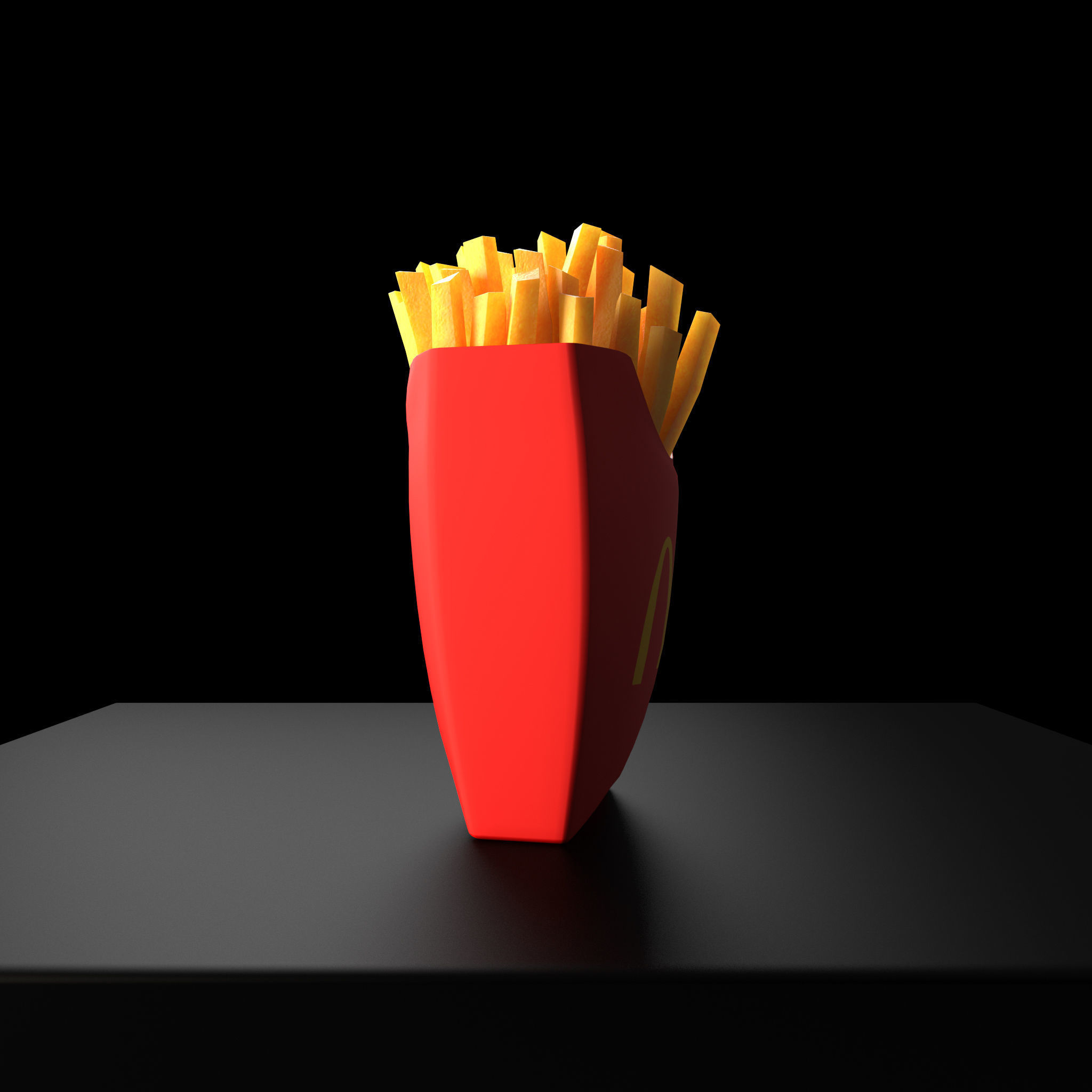 3D model Photorealistic French Fries Box VR / AR / low-poly | CGTrader