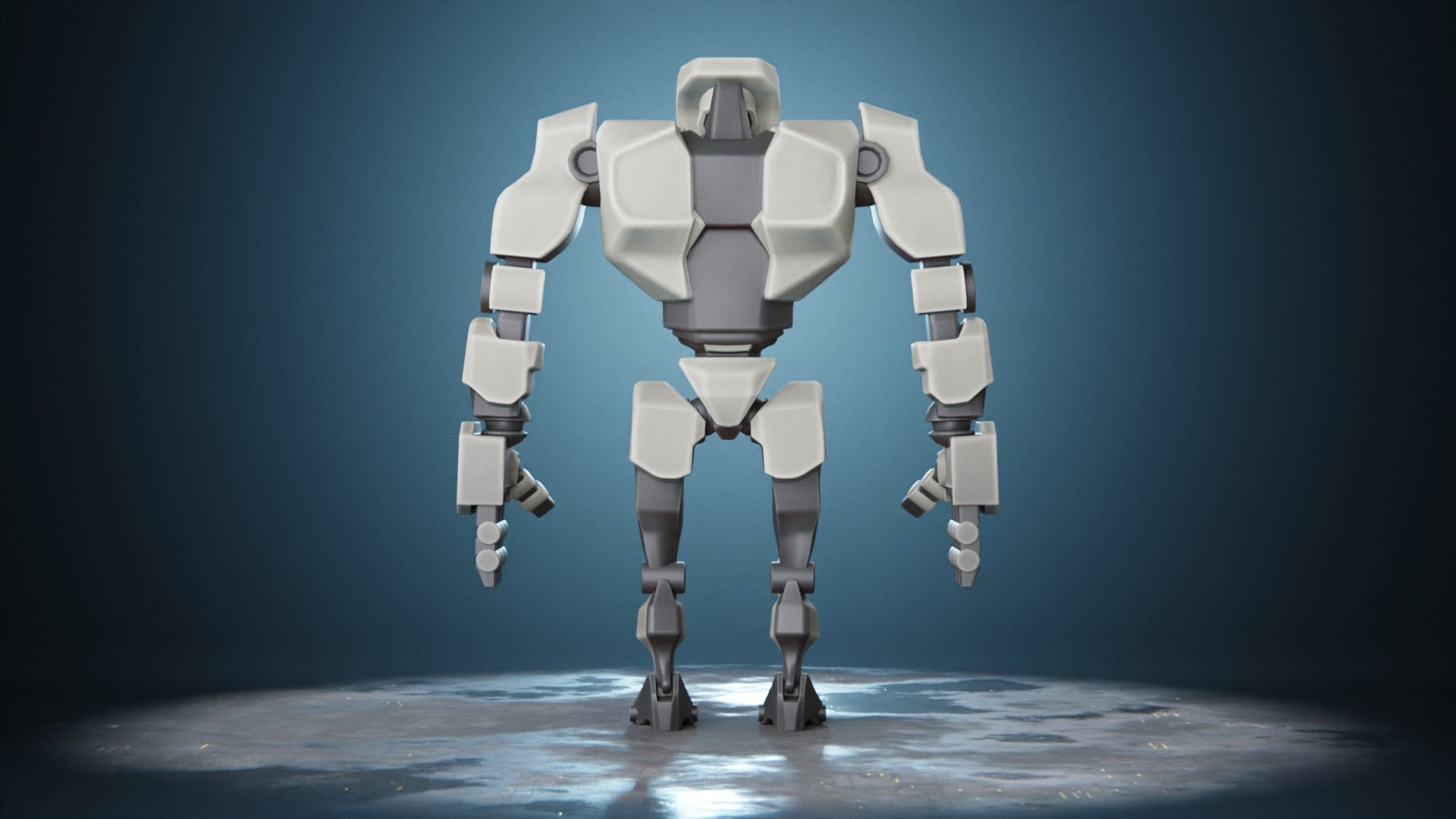 Stylized Robot free VR / AR / low-poly 3D model rigged | CGTrader