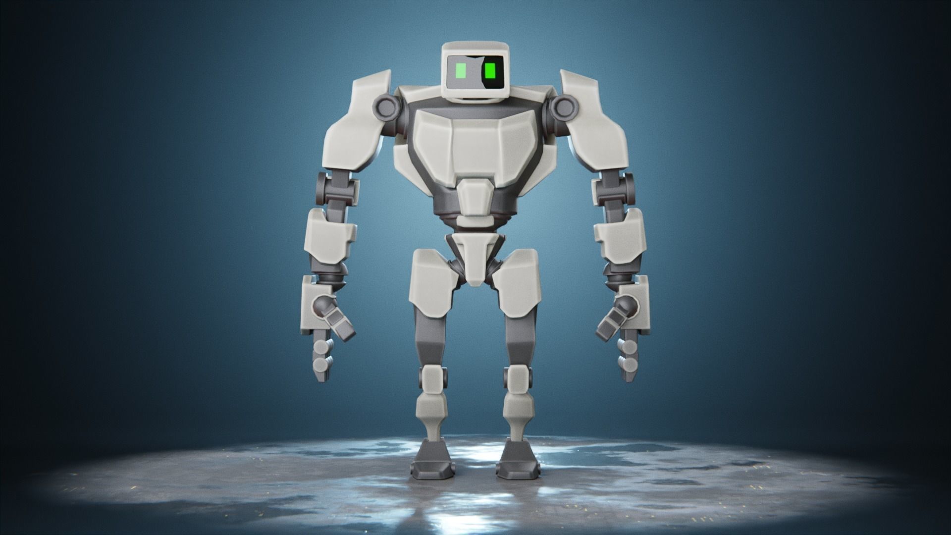 Stylized Robot free VR / AR / low-poly 3D model rigged | CGTrader