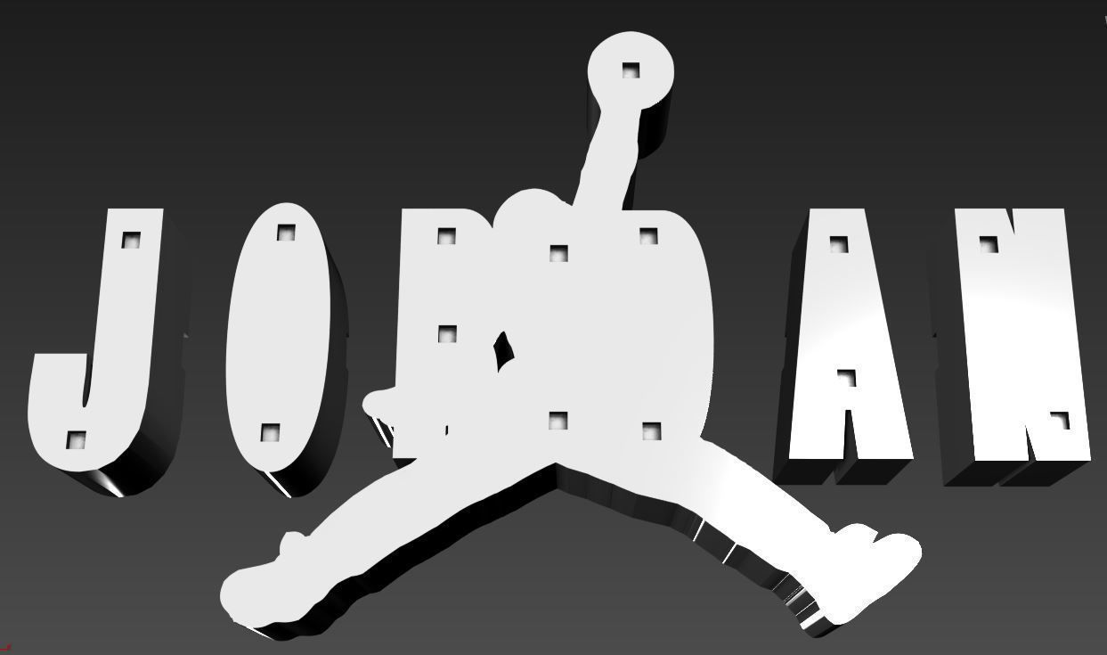 air jordan logo 3D model 3D printable | CGTrader