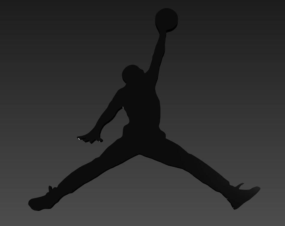 air jordan logo 3D model 3D printable | CGTrader