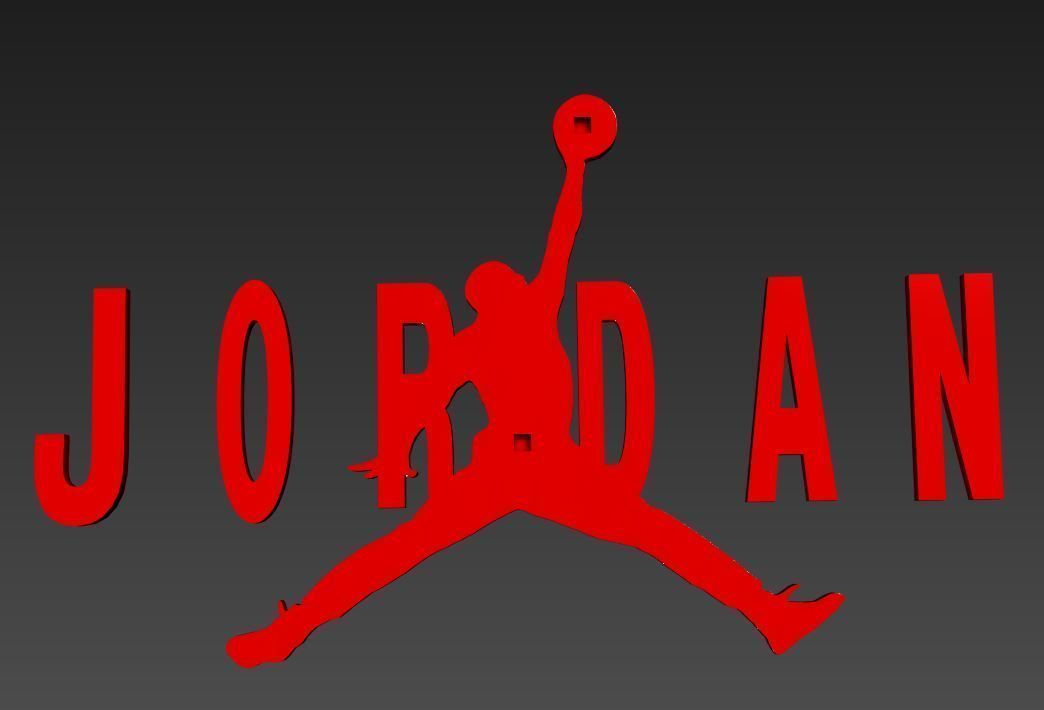 air jordan logo 3D model 3D printable | CGTrader