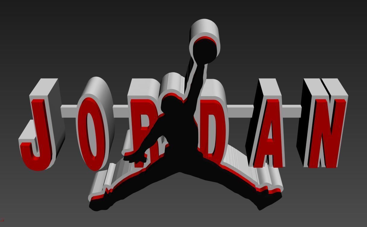 air jordan logo 3D model 3D printable | CGTrader
