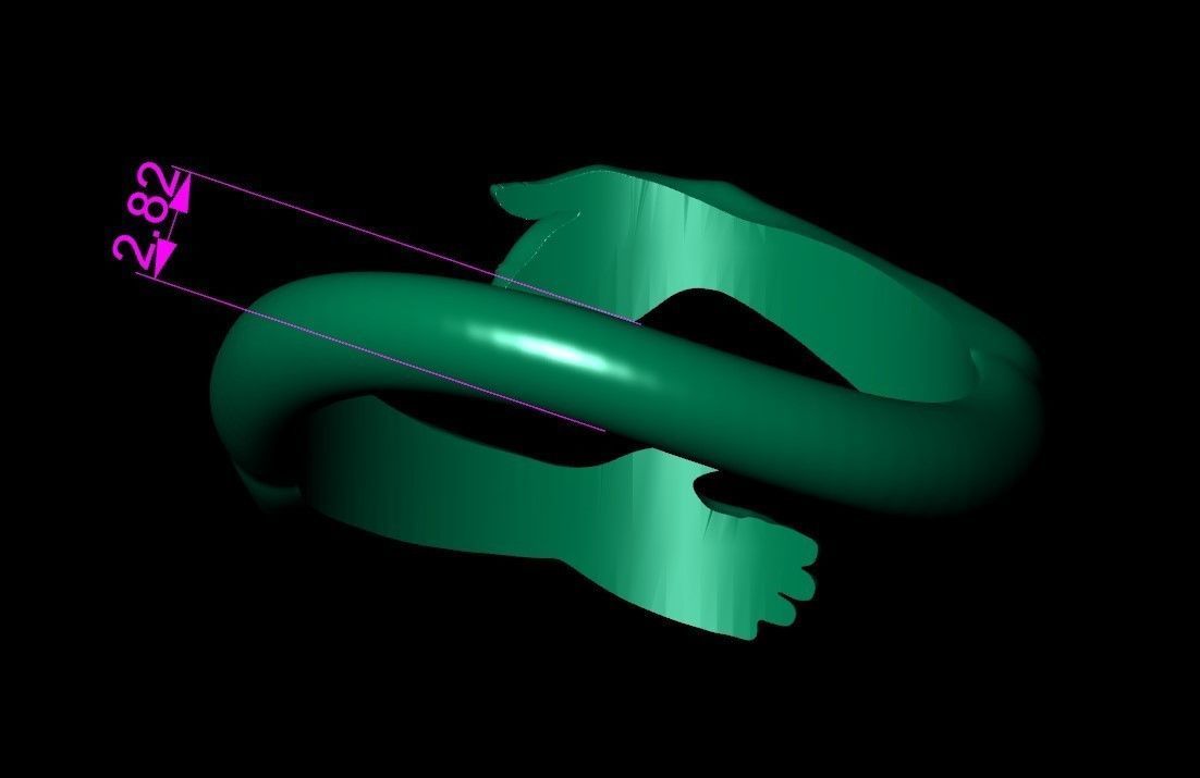 Hug Ring 3D model 3D printable | CGTrader