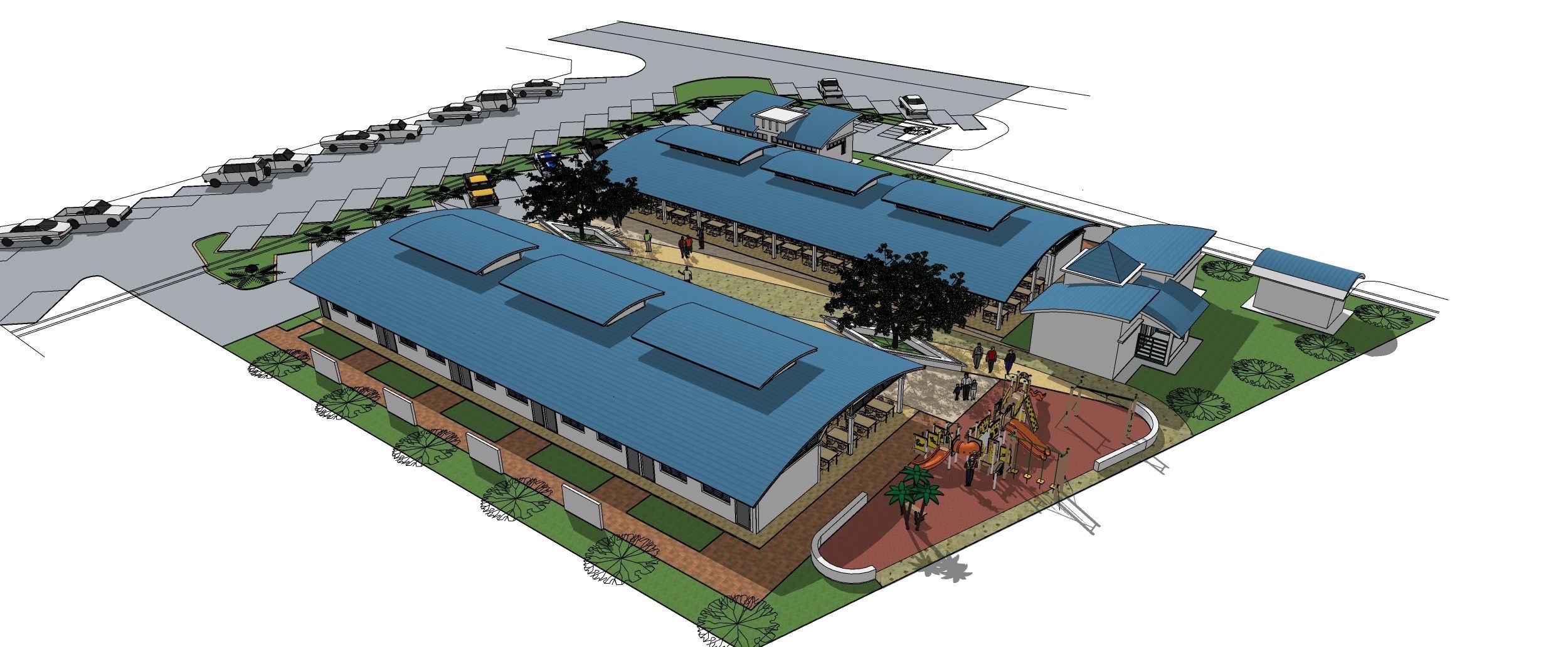 Food Court01 3D model | CGTrader