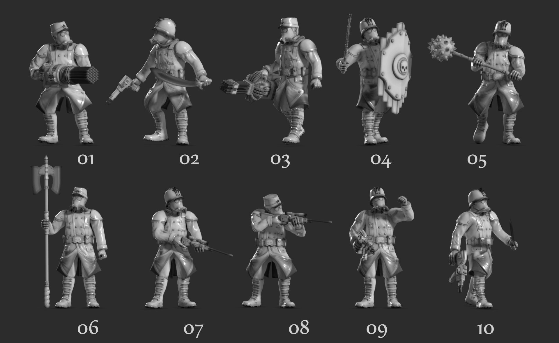 Guards Corps Set 01 3D model 3D printable | CGTrader