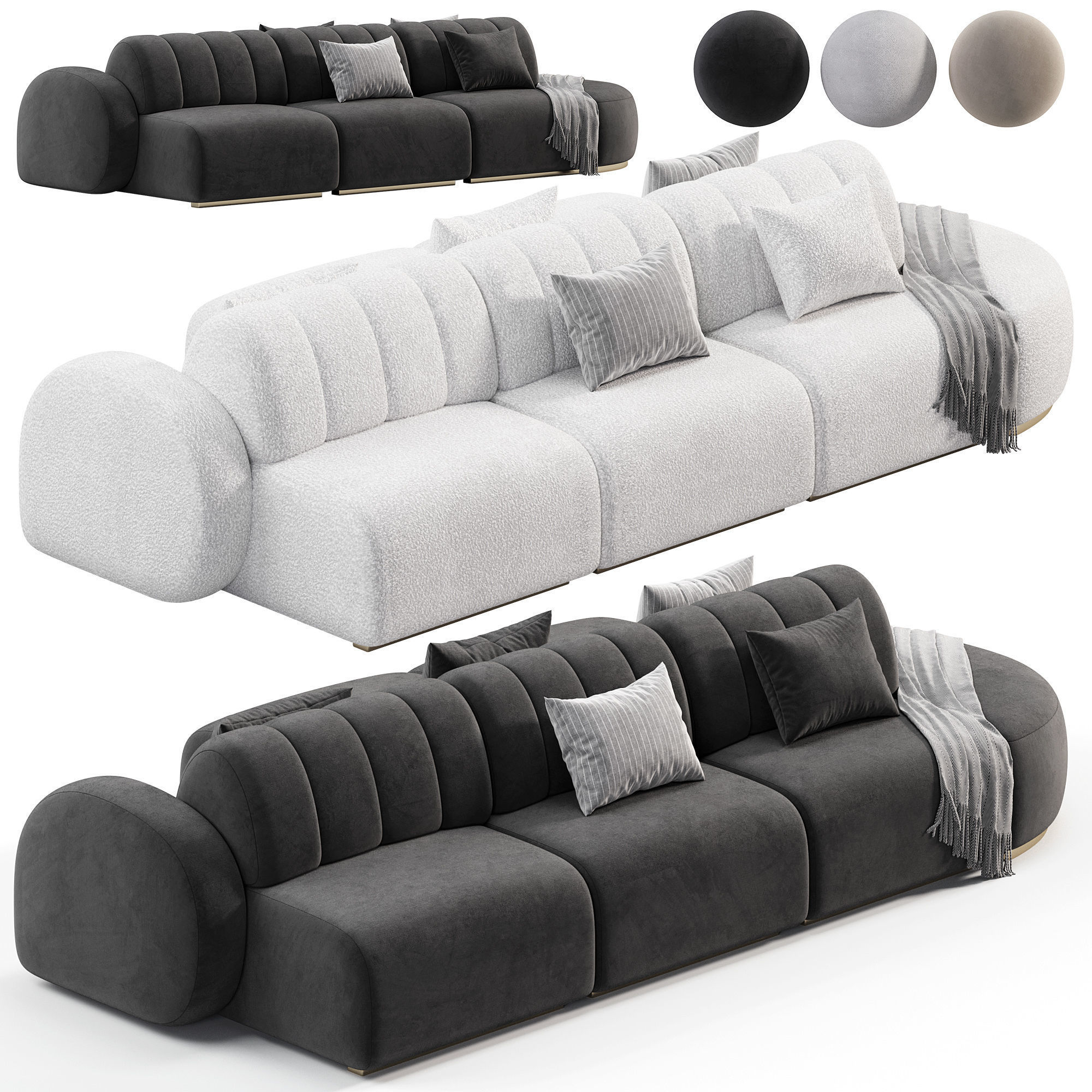 Cassia modular sofa 3D model | CGTrader