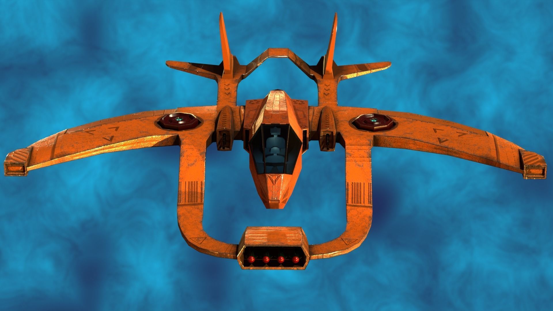 3D model C-type spaceship VR / AR / low-poly | CGTrader