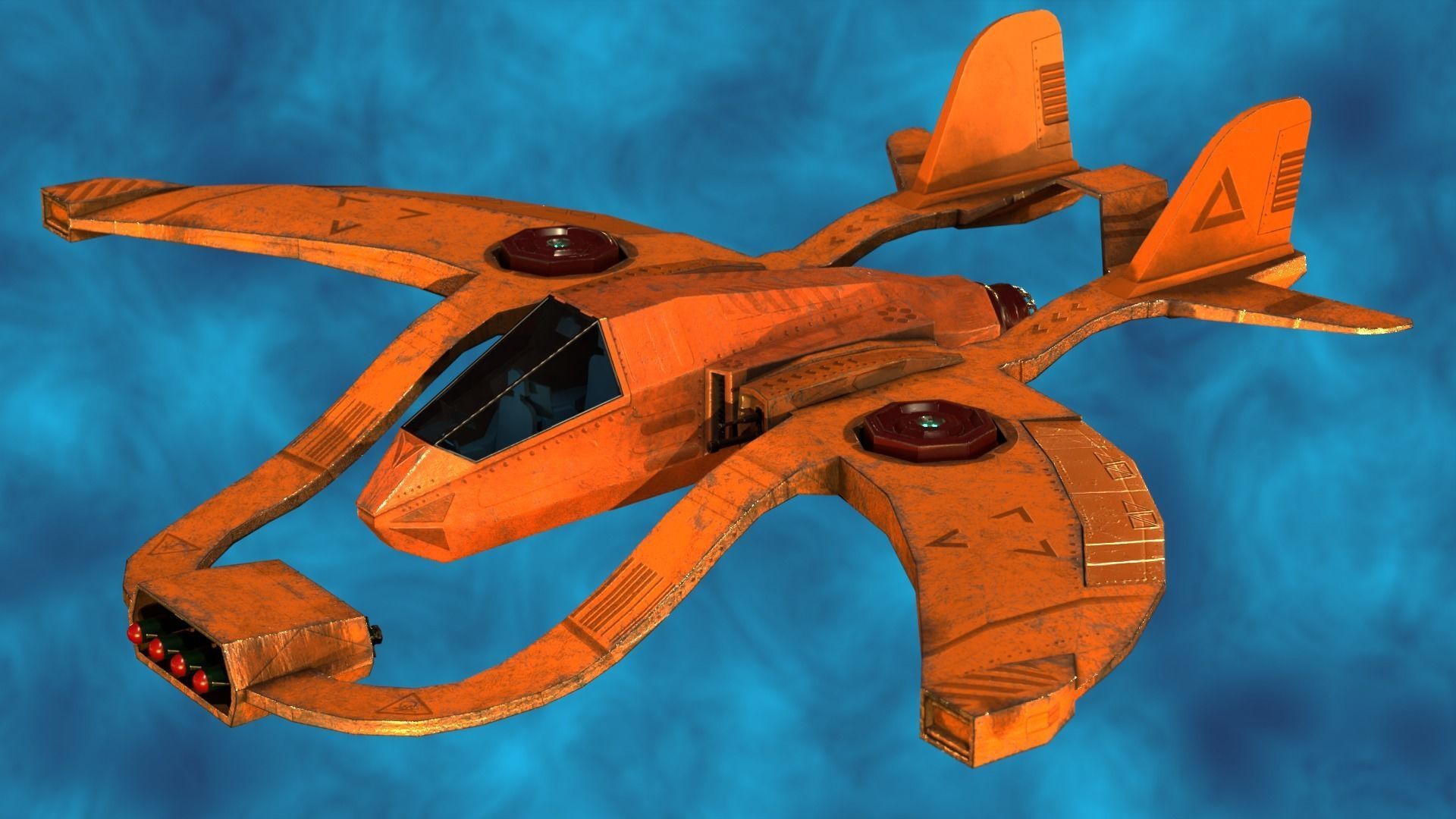 3D model C-type spaceship VR / AR / low-poly | CGTrader