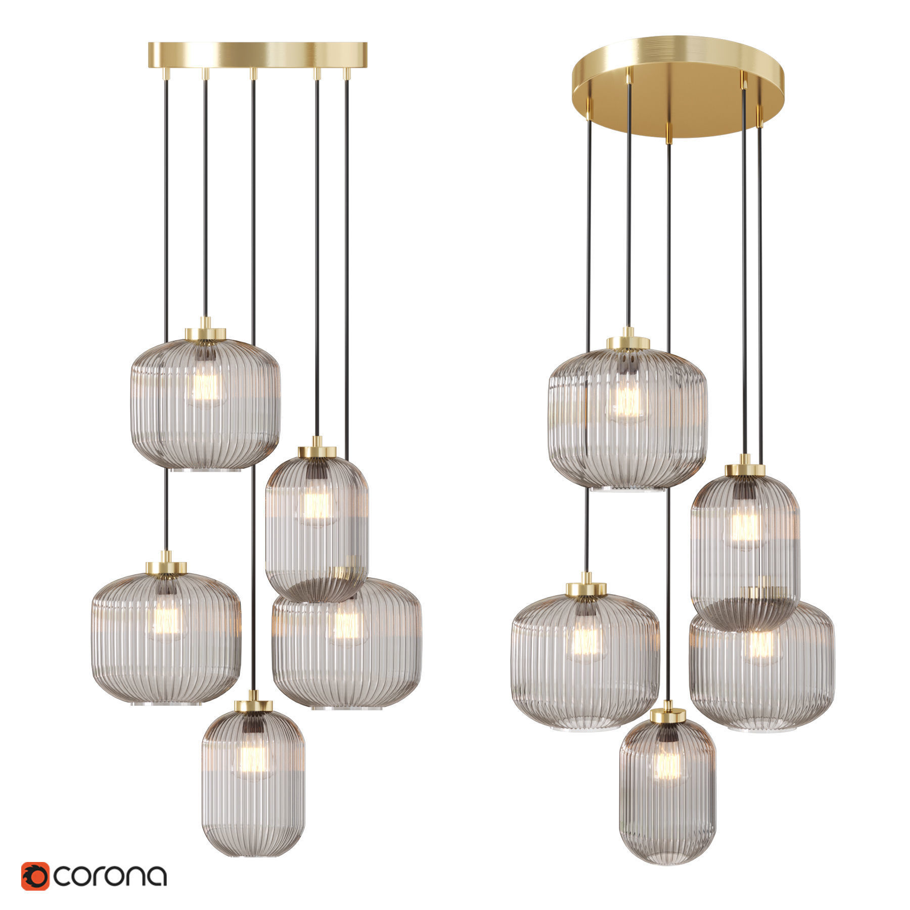 3D model Briz - chandelier VR / AR / low-poly | CGTrader