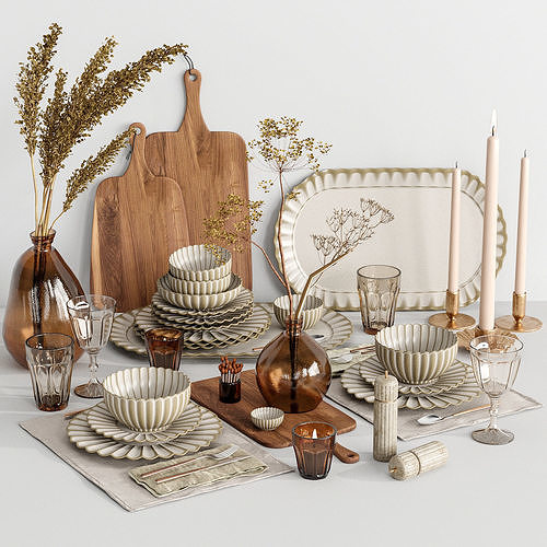 Tableware zara 3D model | CGTrader
