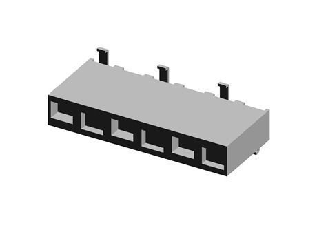 MODU SMT receptacle single row,6W free 3D model | CGTrader
