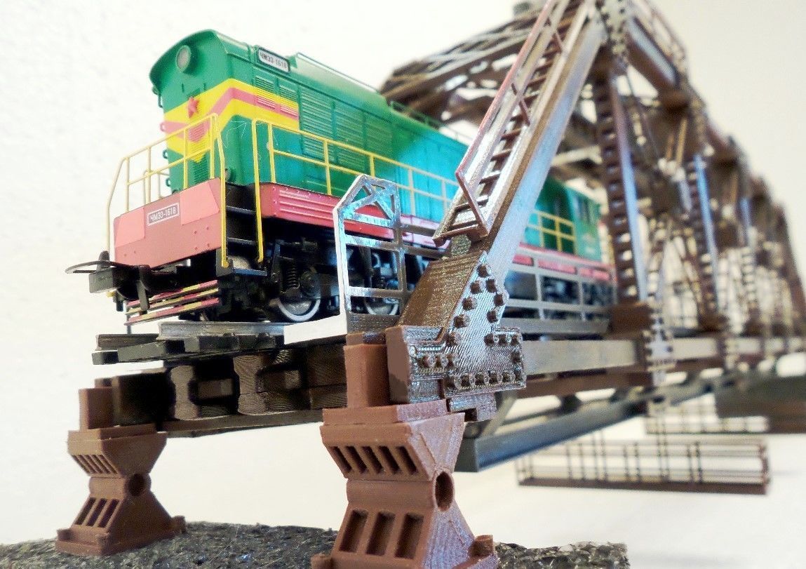 Railway bridge scale H0 3D model 3D printable | CGTrader