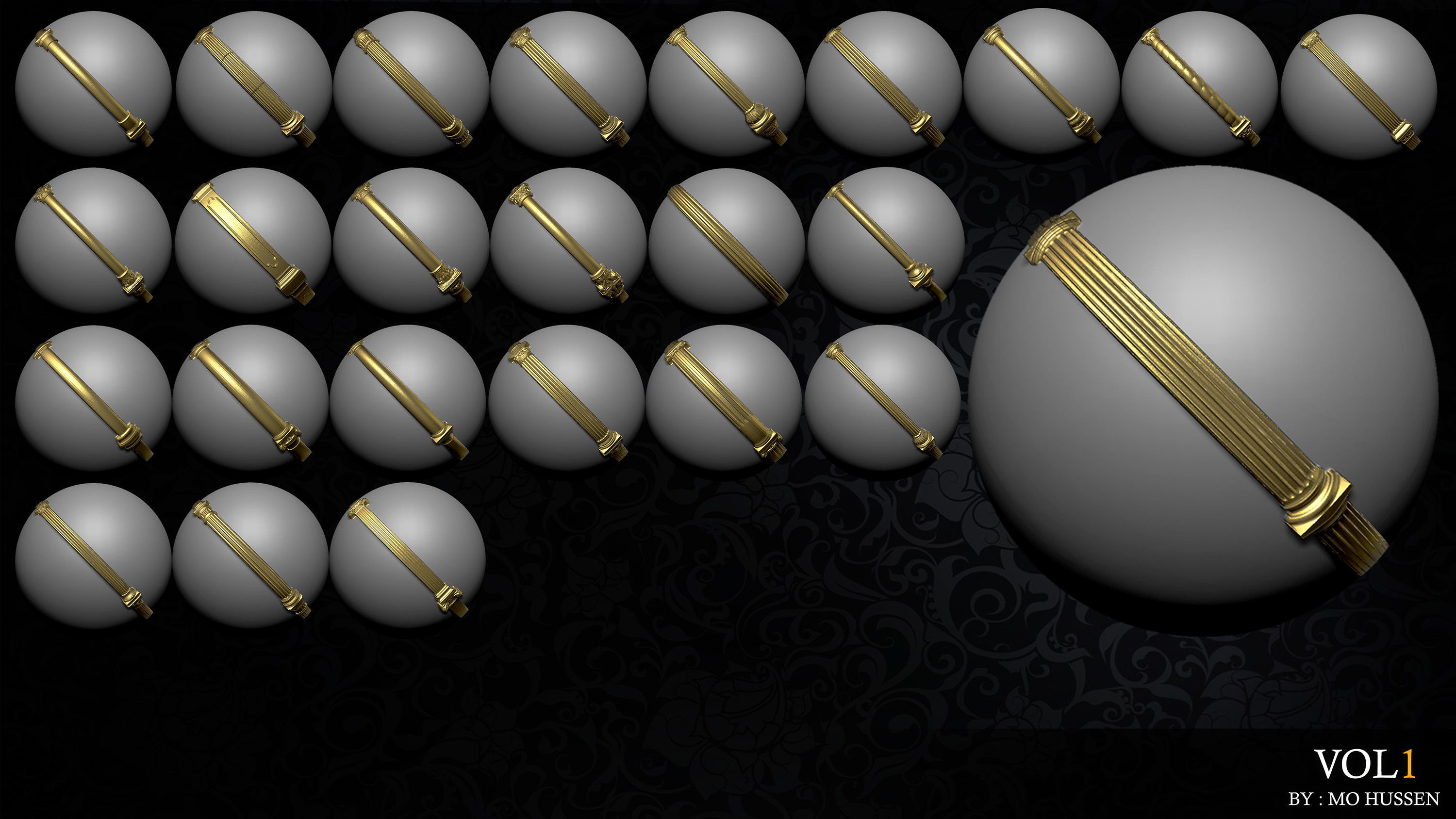 collection of classical coloumns 3D model | CGTrader