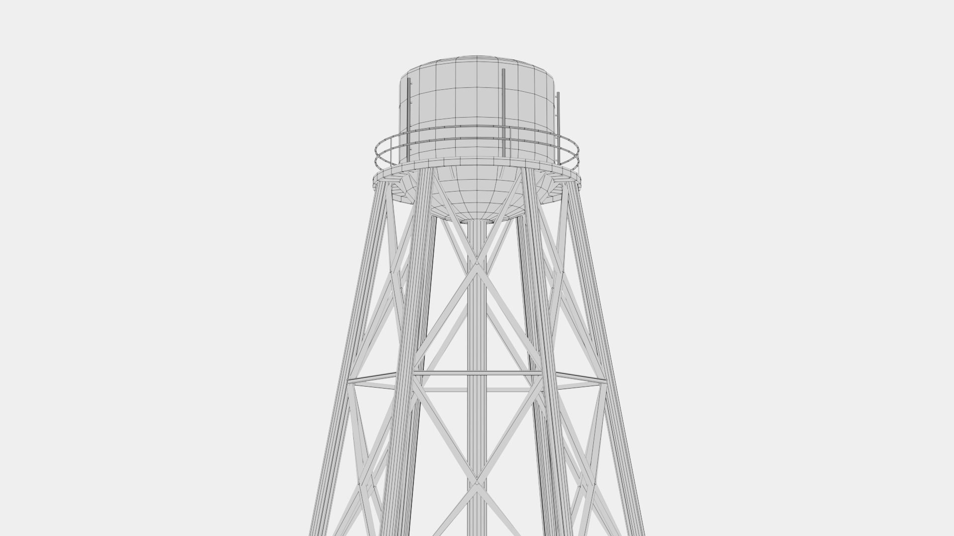 3D model Water Tower Tank Low Poly VR / AR / low-poly | CGTrader