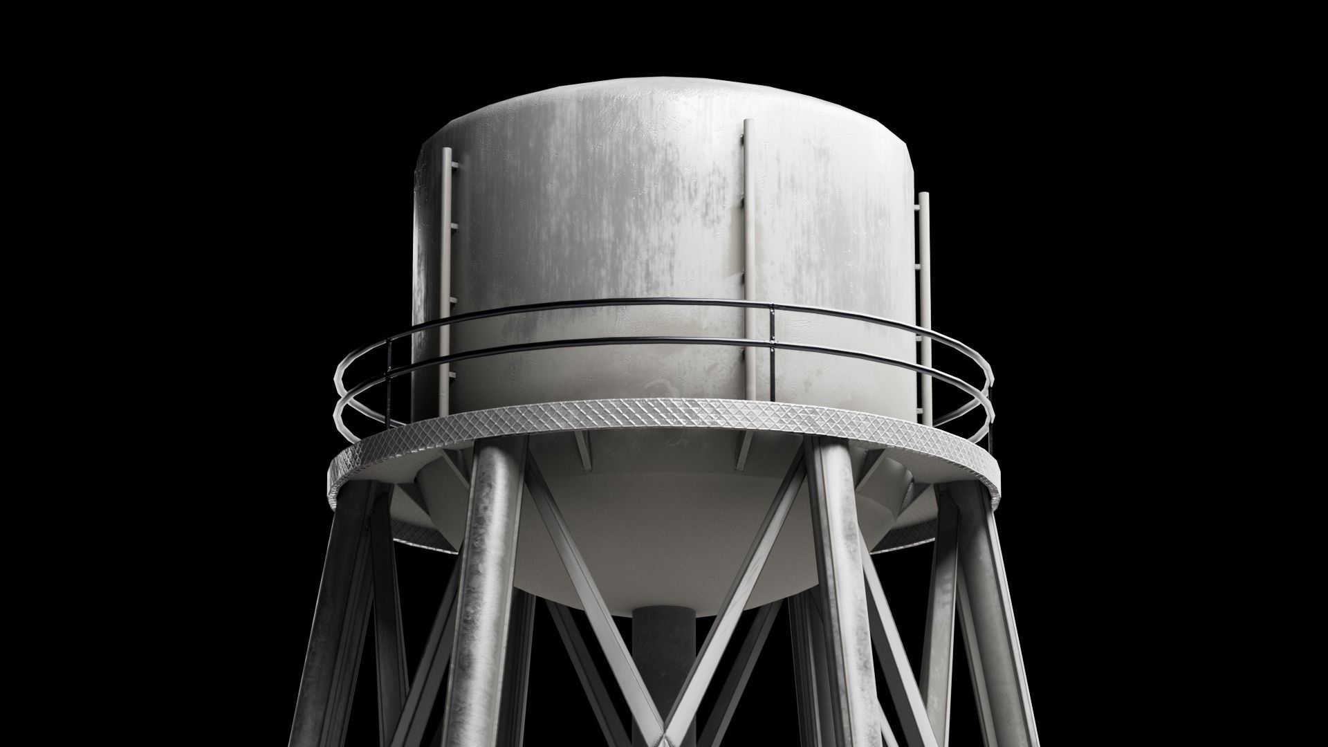 3D model Water Tower Tank Low Poly VR / AR / low-poly | CGTrader