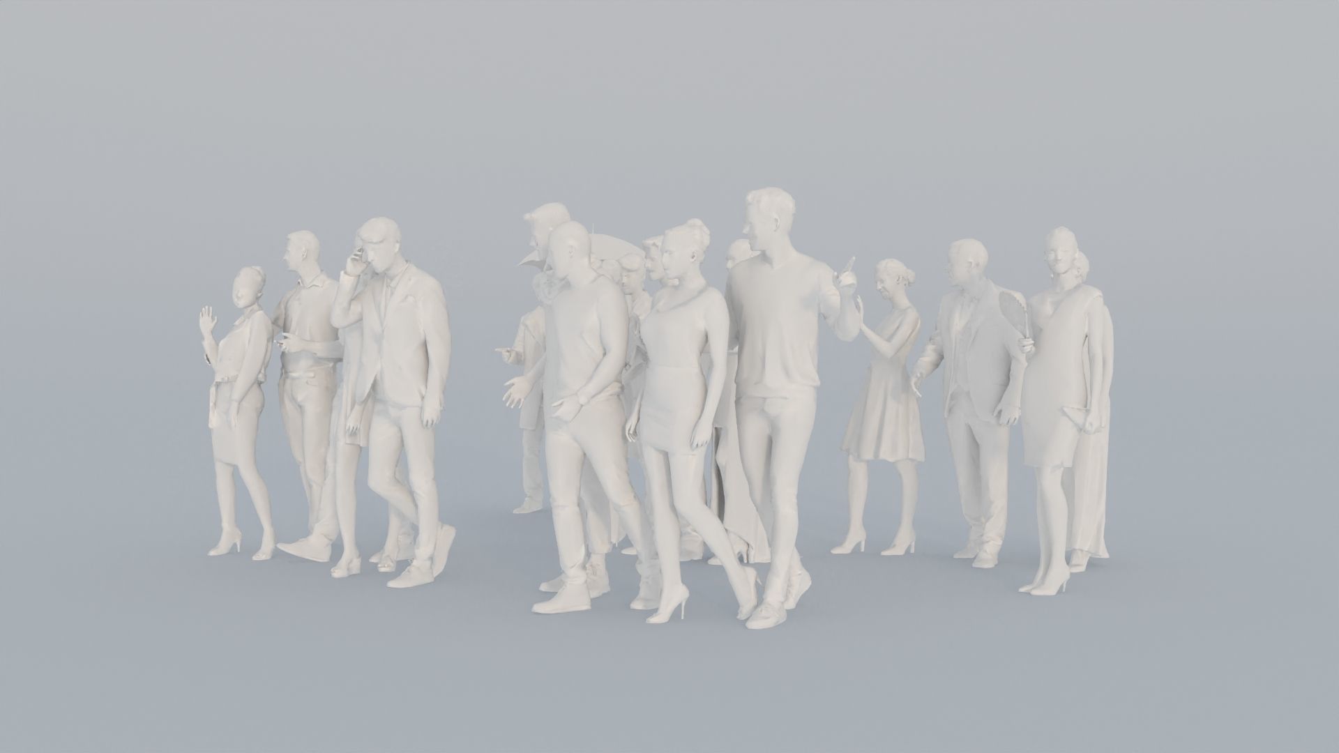 05 CROWDS CASU1 ELE2 SITTING PEOPLE SCANS MAN WOMAN 3D model 3D ...