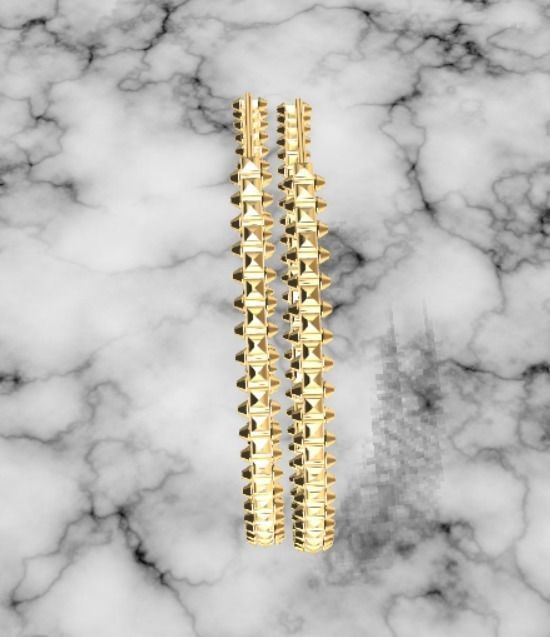 cartier earrings free 3D model 3D printable | CGTrader