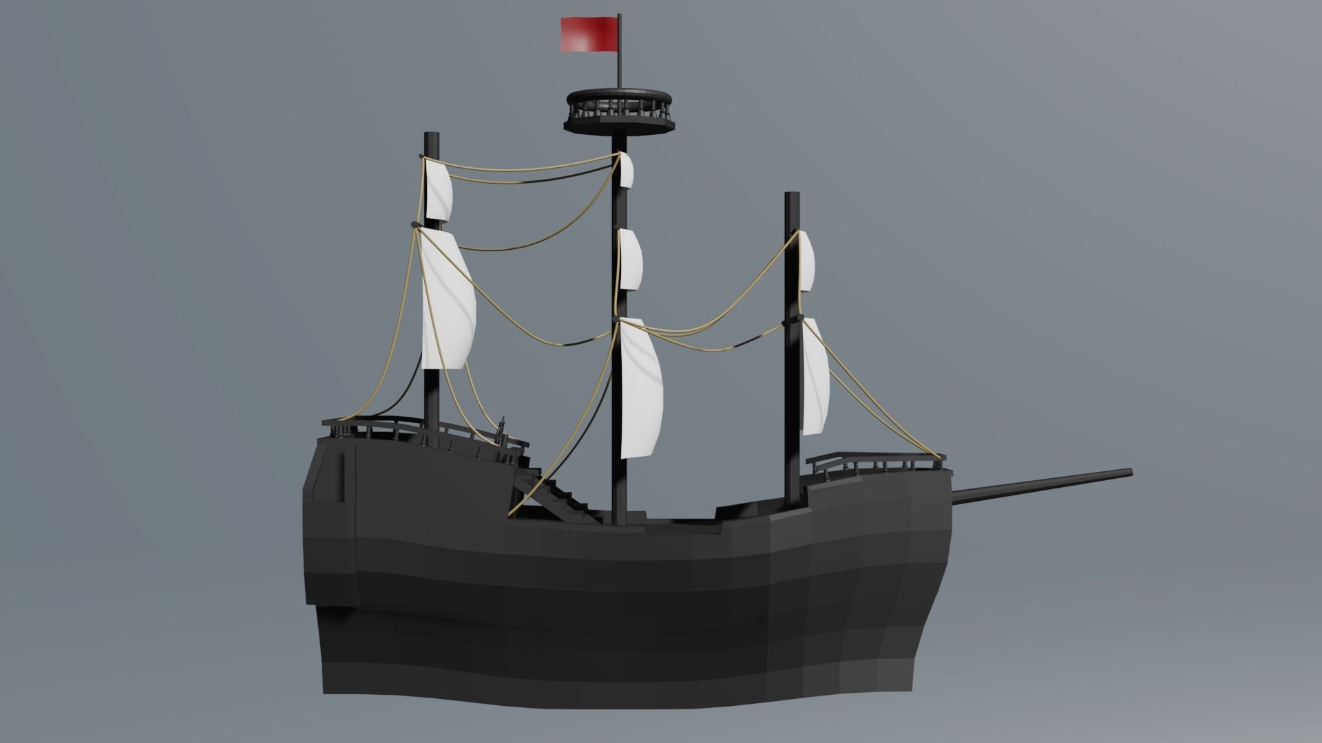 3D model Low-Poly Pirate Ship VR / AR / low-poly | CGTrader