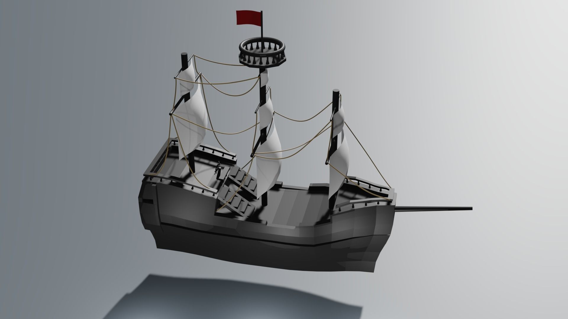 3D model Low-Poly Pirate Ship VR / AR / low-poly | CGTrader