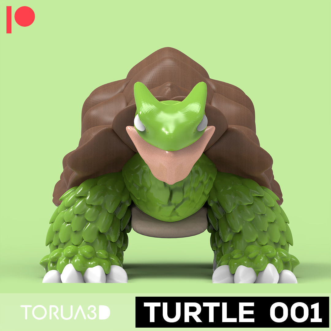 Articulated Turtle for 3d printing STL file 3D model 3D printable ...