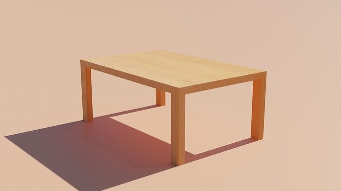 3D model wood table VR / AR / low-poly | CGTrader