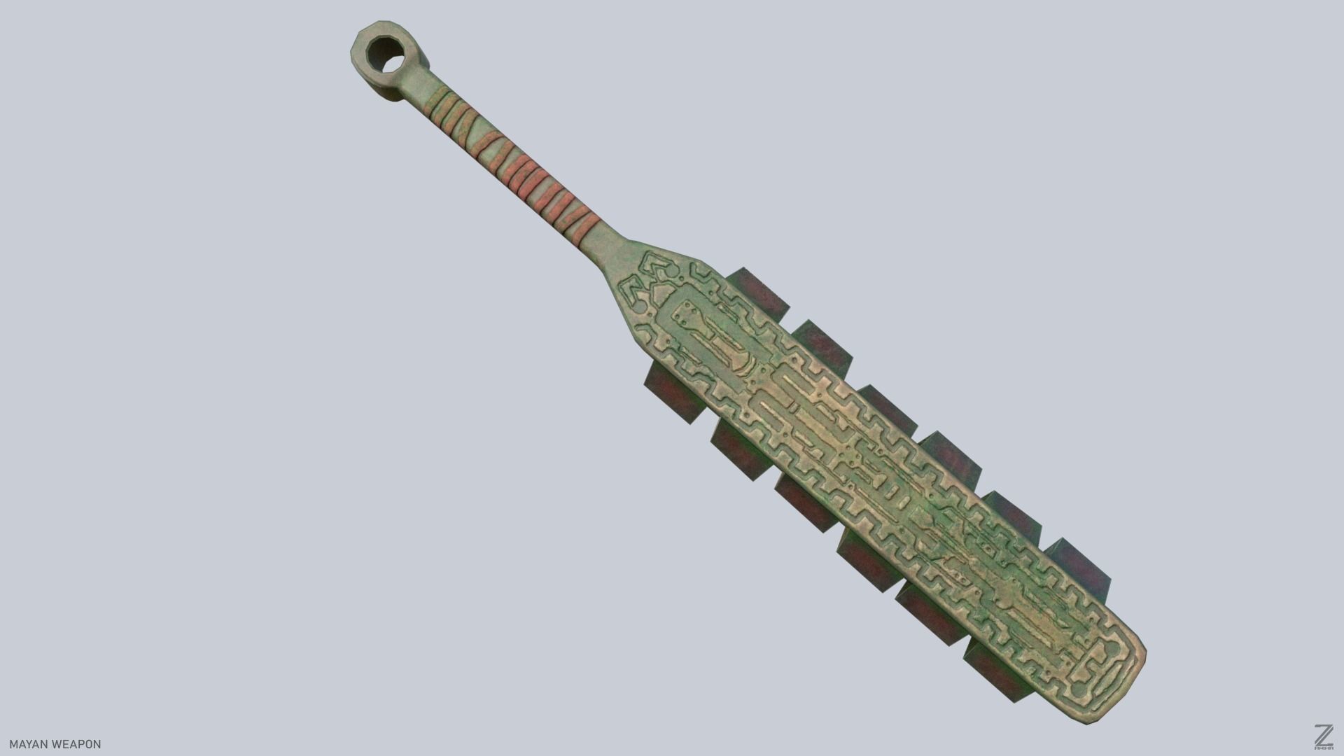 3D model Mayan weapon VR / AR / low-poly | CGTrader