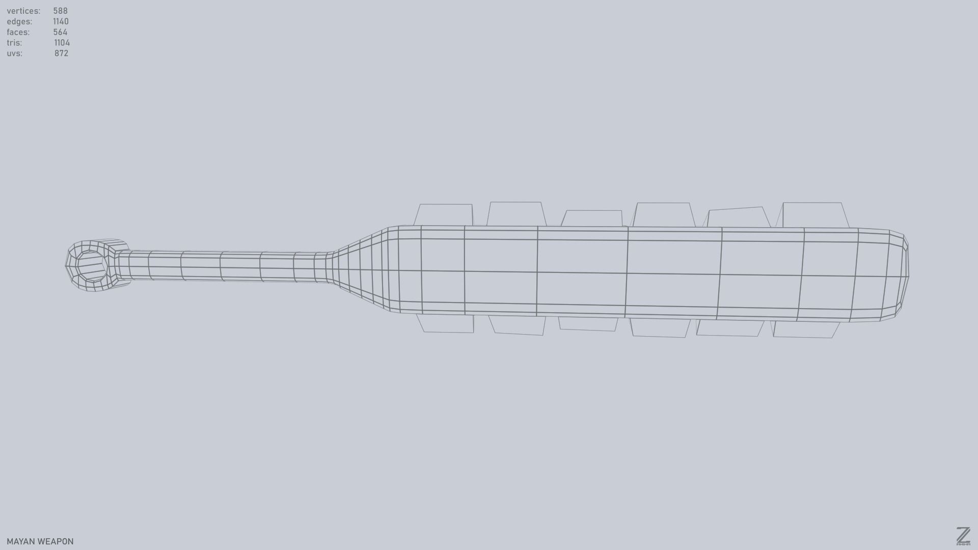 3D model Mayan weapon VR / AR / low-poly | CGTrader