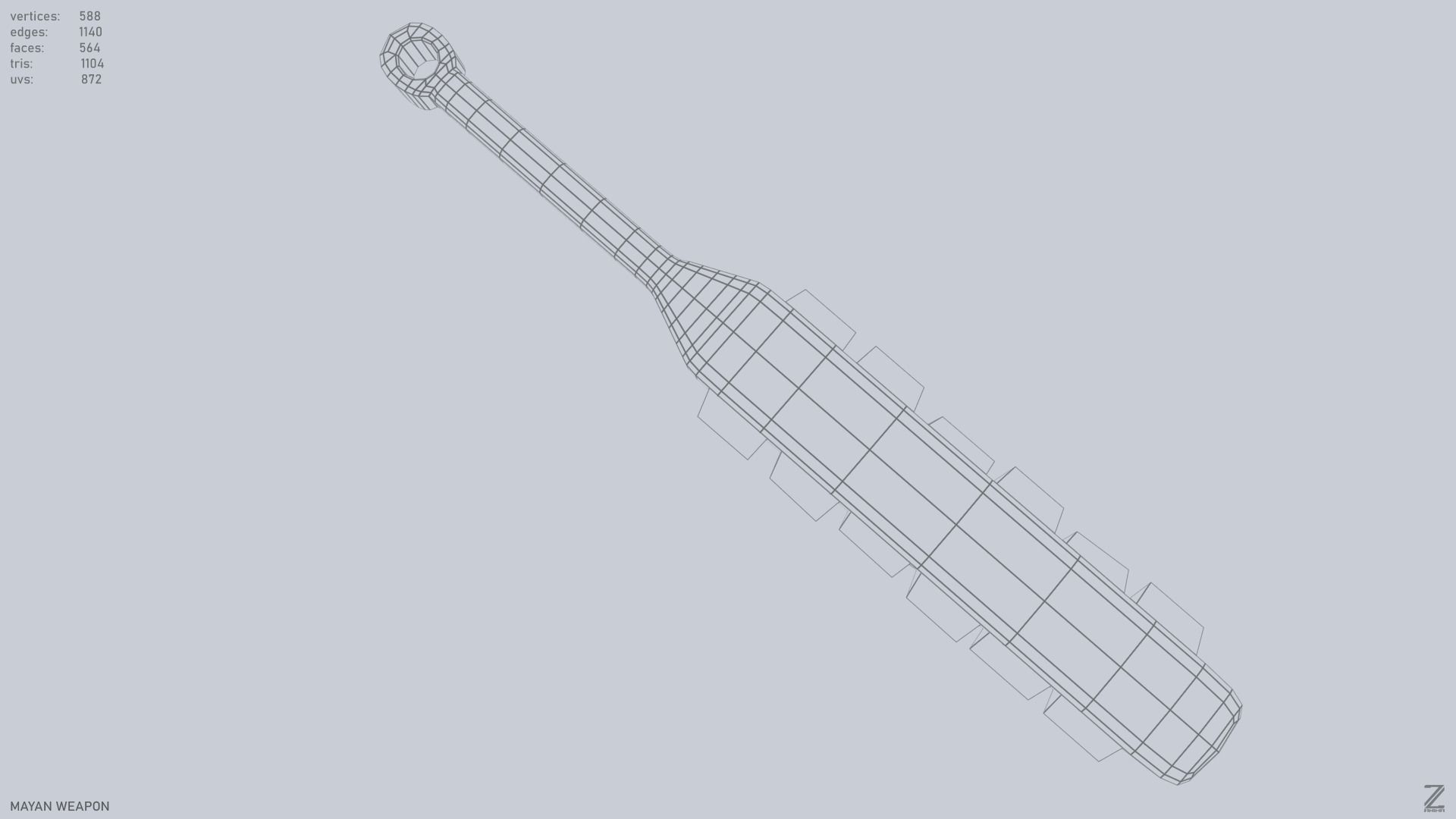 3D model Mayan weapon VR / AR / low-poly | CGTrader