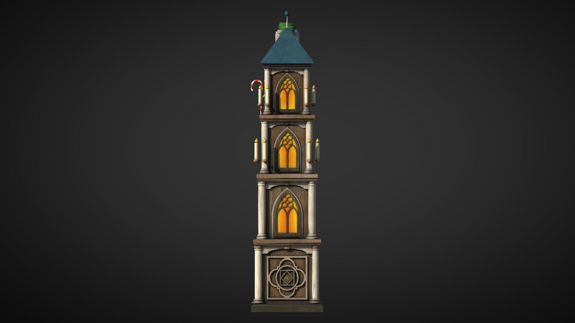 German christmas market gate 3D model | CGTrader