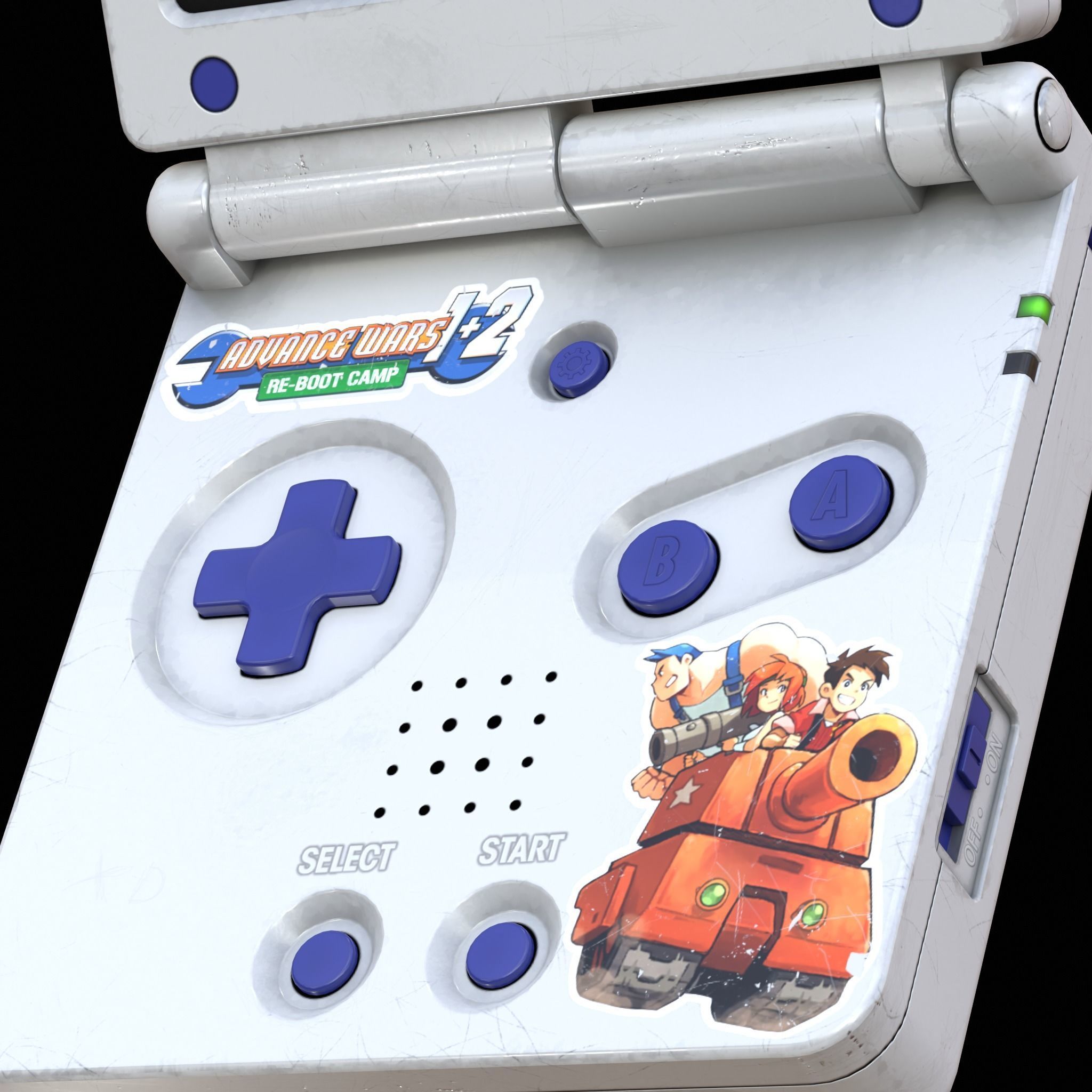 3D model Gameboy Advance SP Advance Wars VR / AR / low-poly | CGTrader