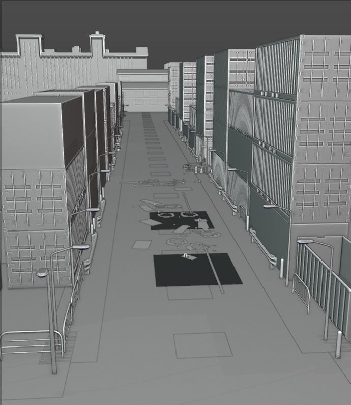 Docks shipment Scene 3D model | CGTrader