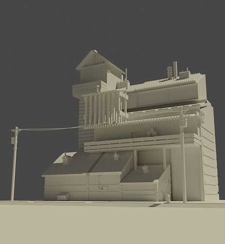 Low poly 3D building for games free VR / AR / low-poly 3D model | CGTrader