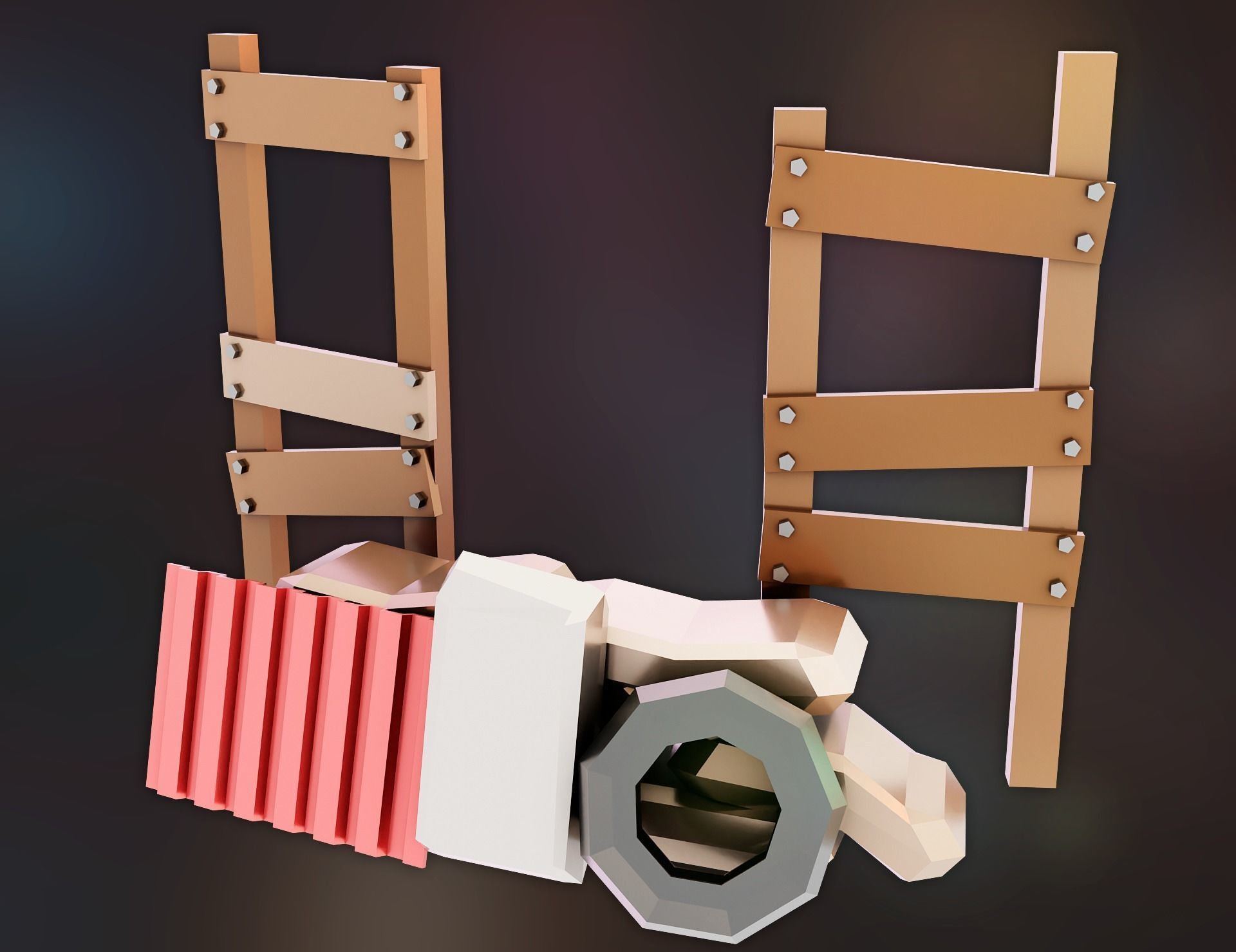 3D model Cyberpunk prop Pack Low poly VR / AR / low-poly | CGTrader