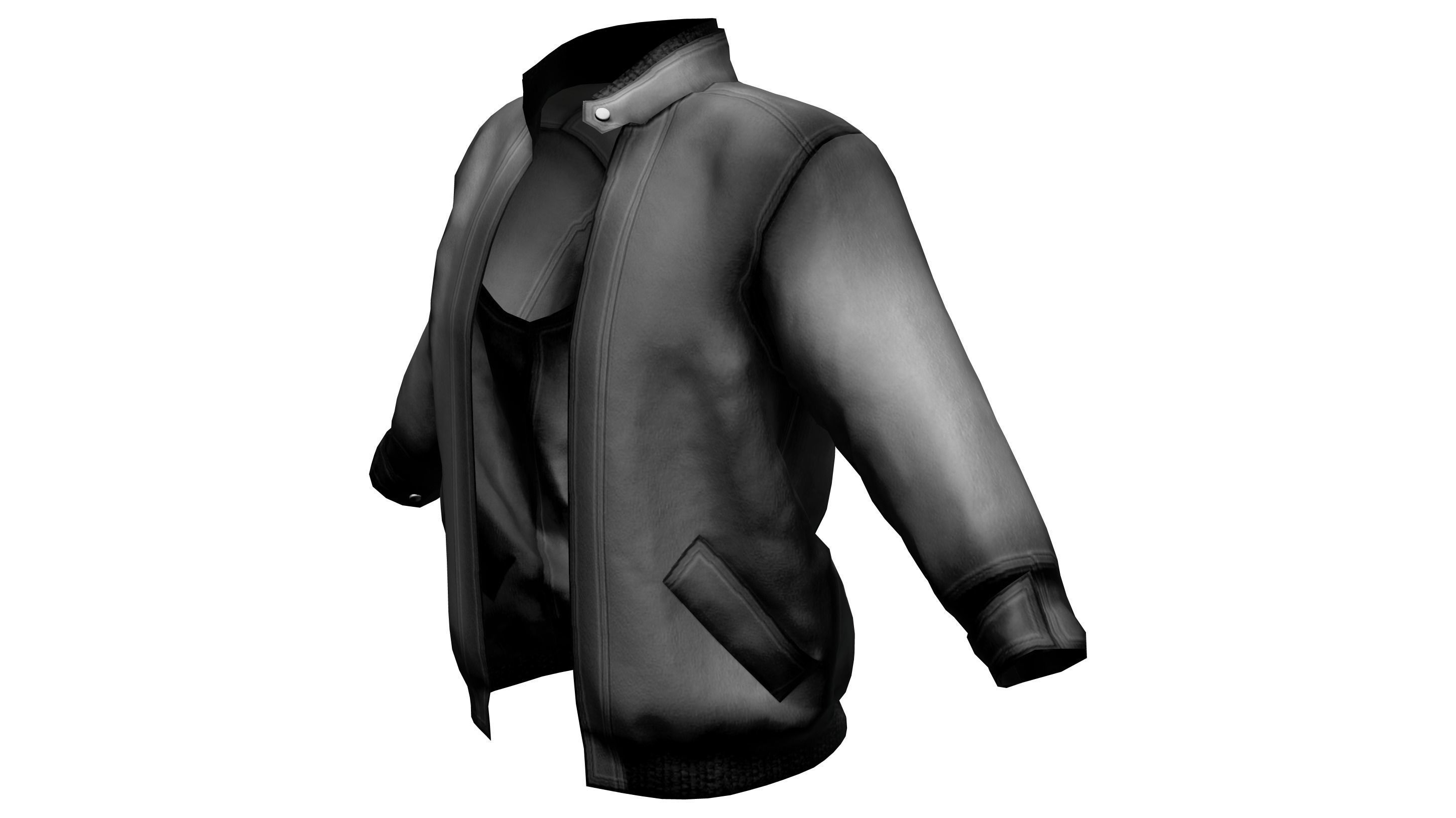 3D model Men Leather Jacket VR / AR / low-poly | CGTrader