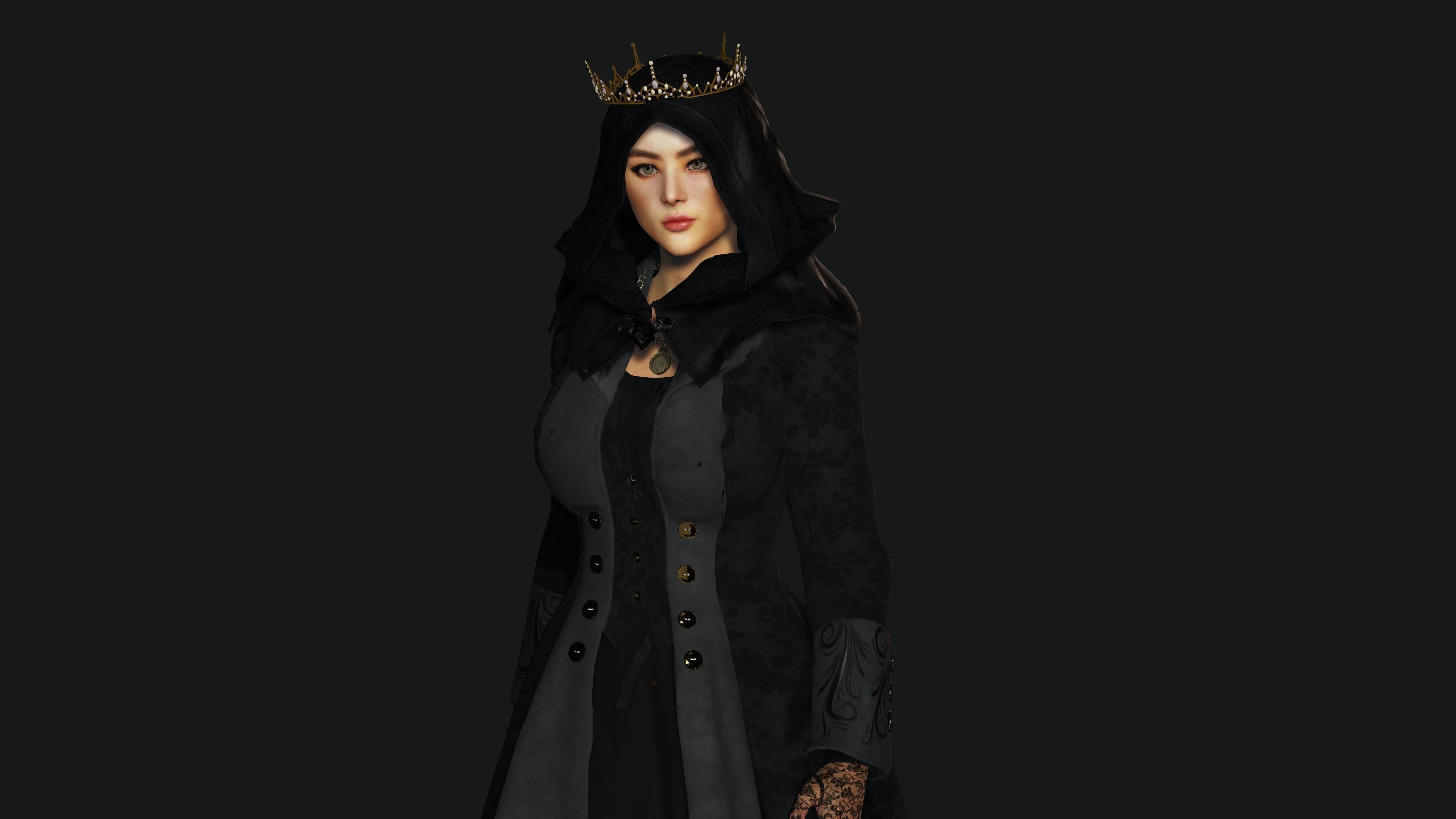 3D model 3D MEDIEVAL HUMAN RIGGED CHARACTER - BEAUTIFUL QUEEN PRINCESS ...