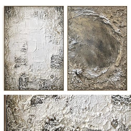 3D model Plaster Two Photo Frame 205 VR / AR / low-poly | CGTrader