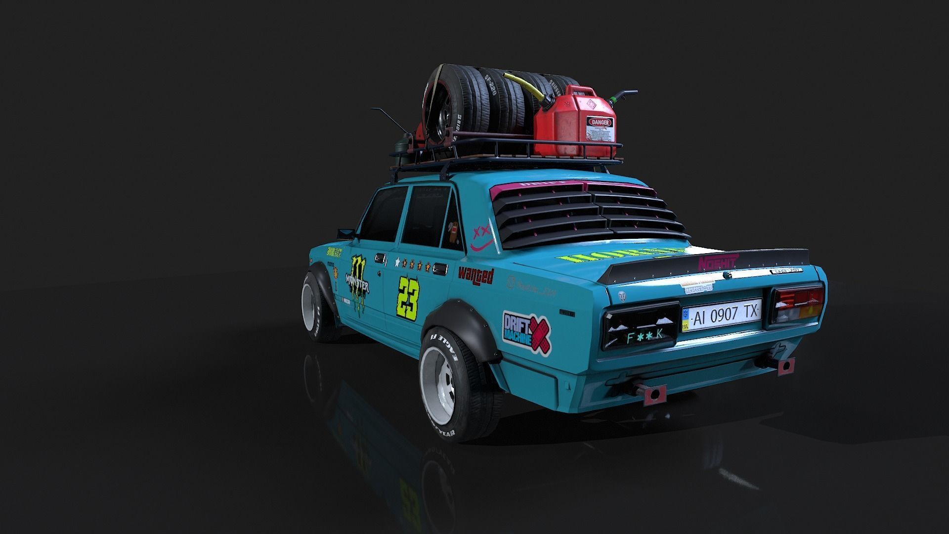 3D model Vaz 2107 Custom VR / AR / low-poly | CGTrader