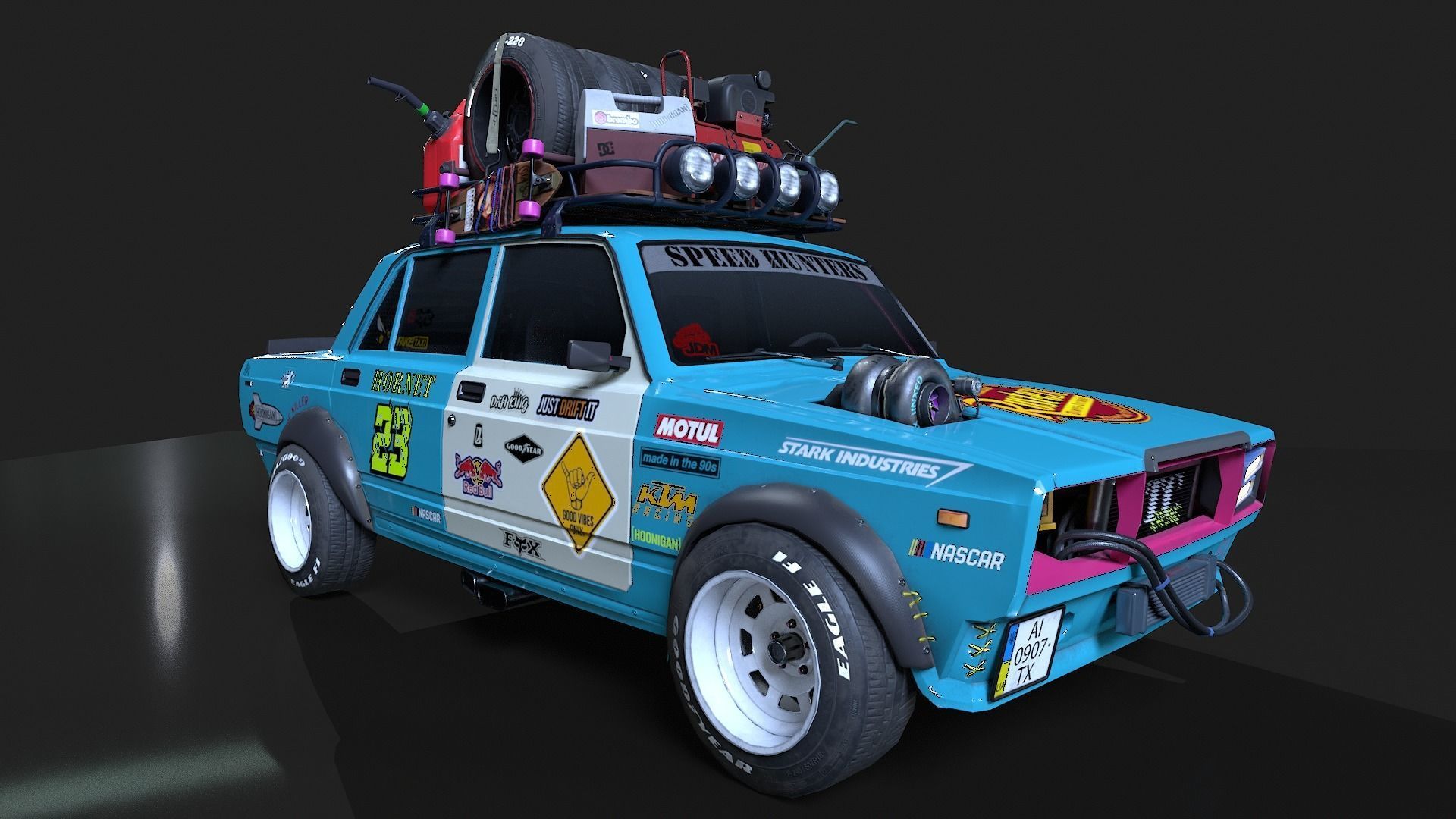 3D model Vaz 2107 Custom VR / AR / low-poly | CGTrader